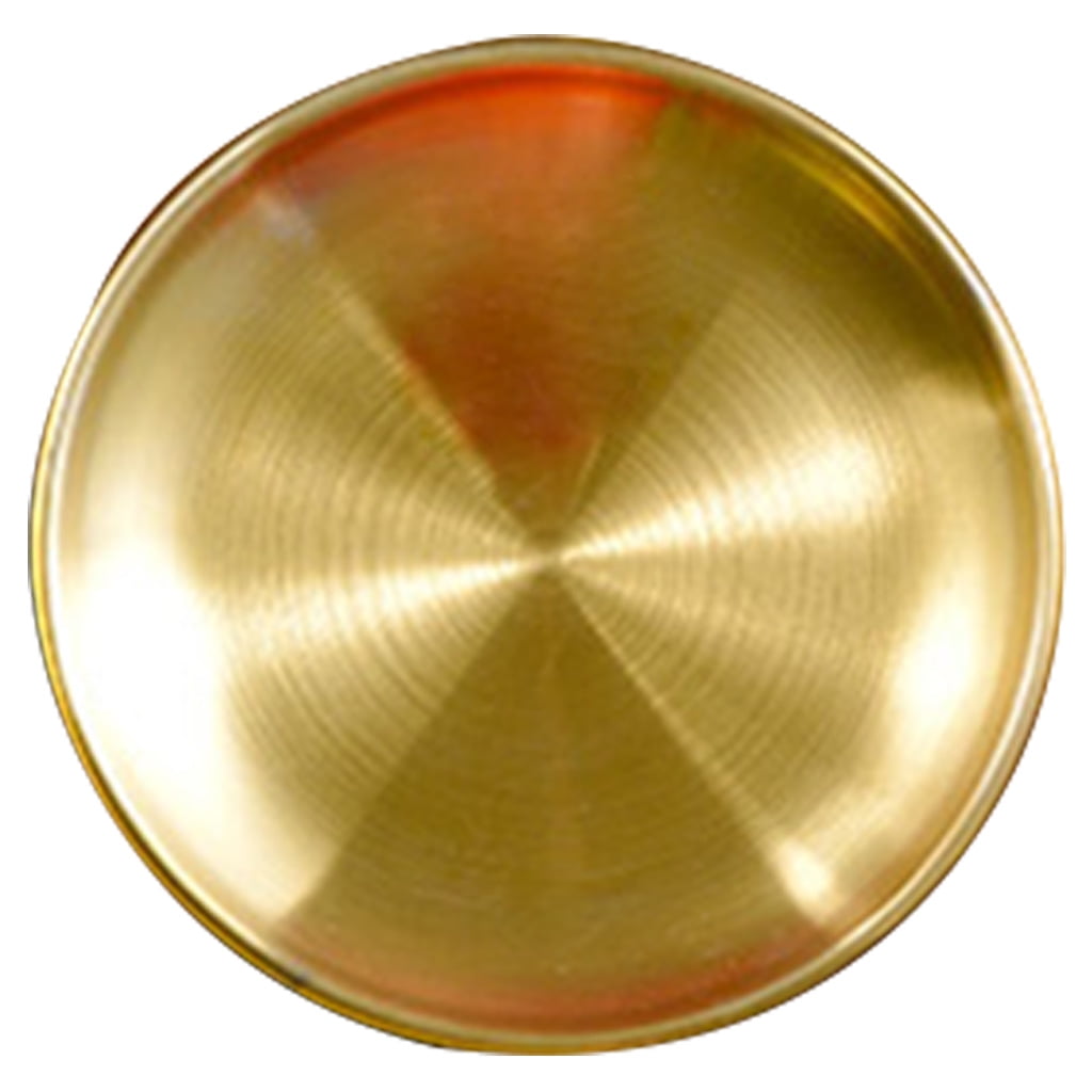 JNANEEI Stainless Steel Plate Round Dining Plate Serving Dish Cake Tray ...