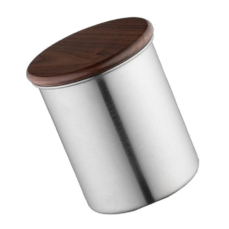 JNANEEI Stainless Steel Small Canister with Airtight Lid Coffee Beans ...