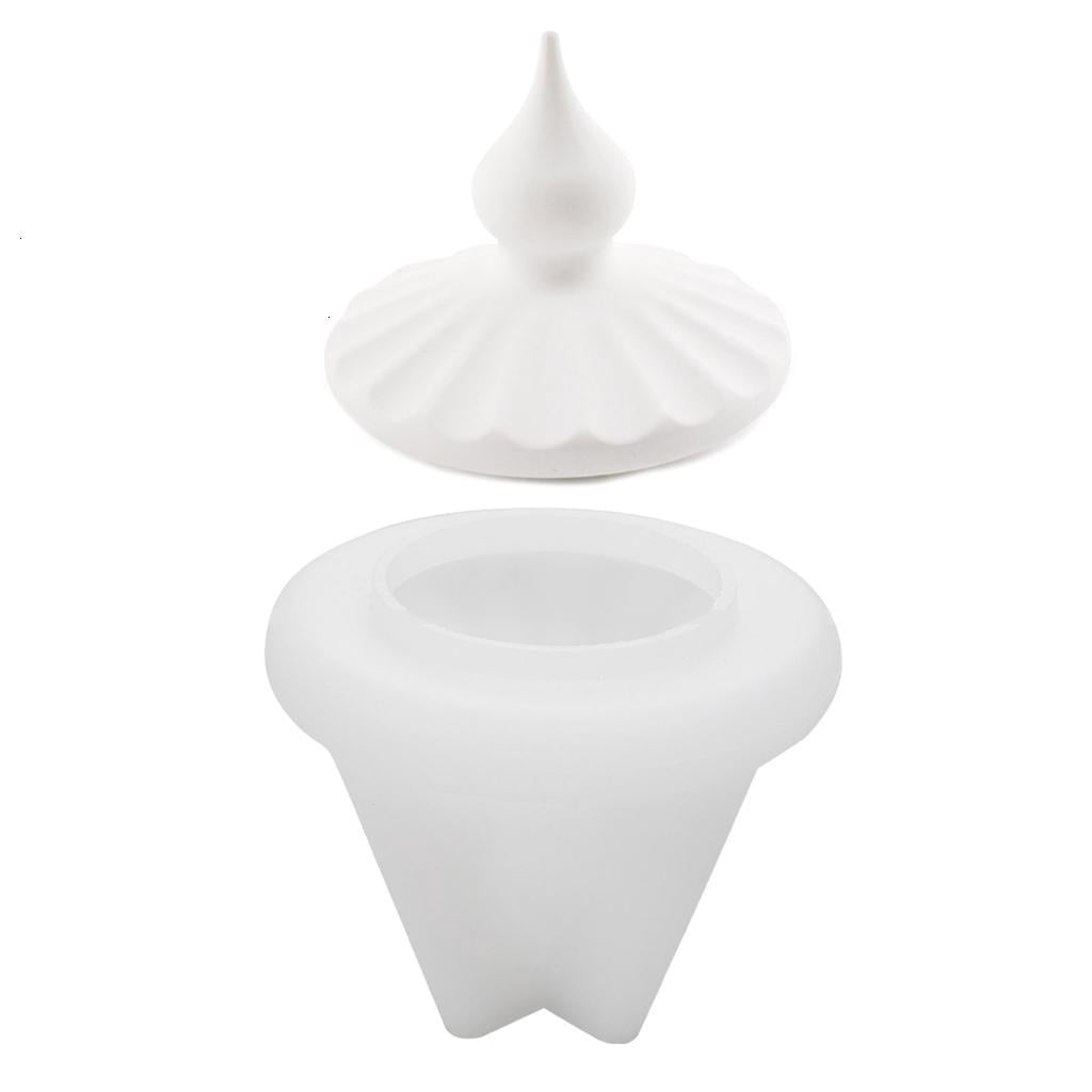 JNANEEI Striped Resins Jar Molds Tealight Holder Molds for Crafting ...
