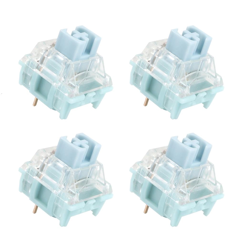 JNANEEI TTC Silent Bluish White Switches Dual Gold Plated for ...