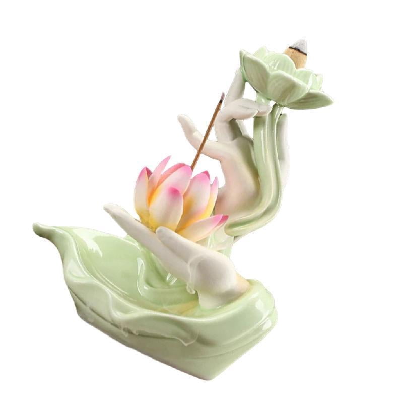 JNANEEI Traditional Ceramic Backflow Incenses Burners for Meditation ...