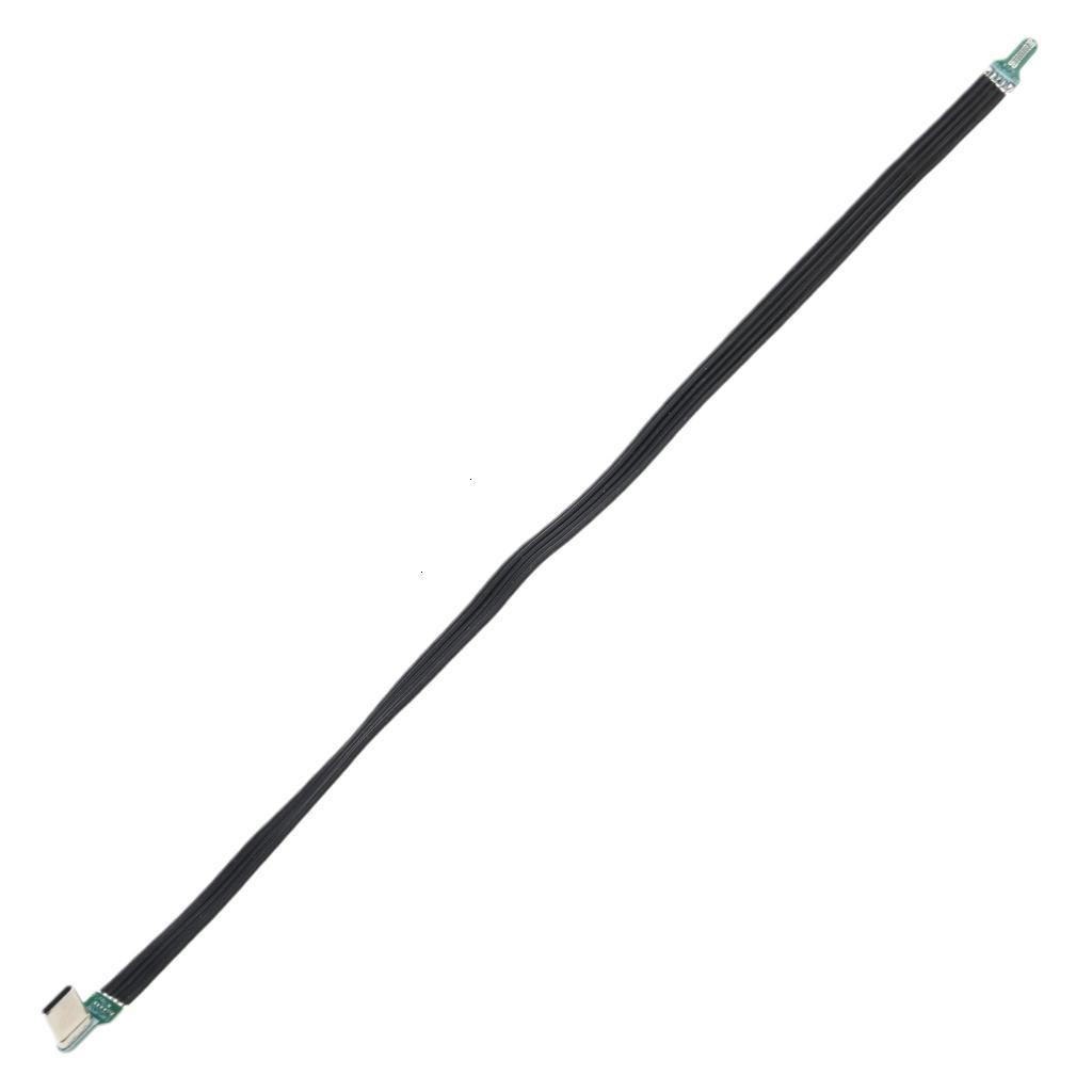 JNANEEI Type C to USB C Flat Silicone Cable with Angled Ends Charging ...
