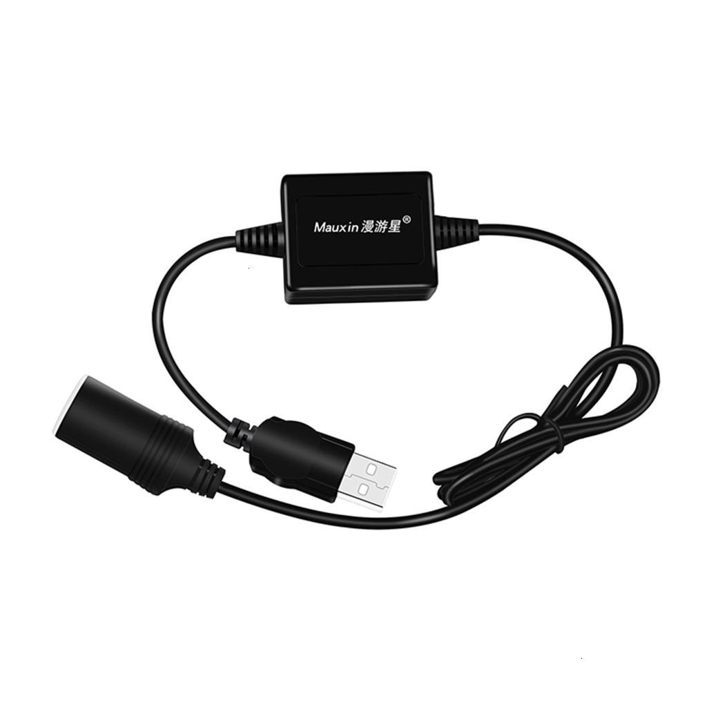 JNANEEI USB 5V to 12V Adapter USB Male to 12V Car Cigarette Lighter ...
