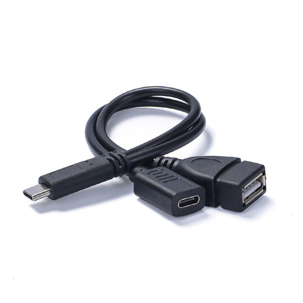 JNANEEI USB C to USB C+USB OTG Adapter and Charger Cable USB Live ...