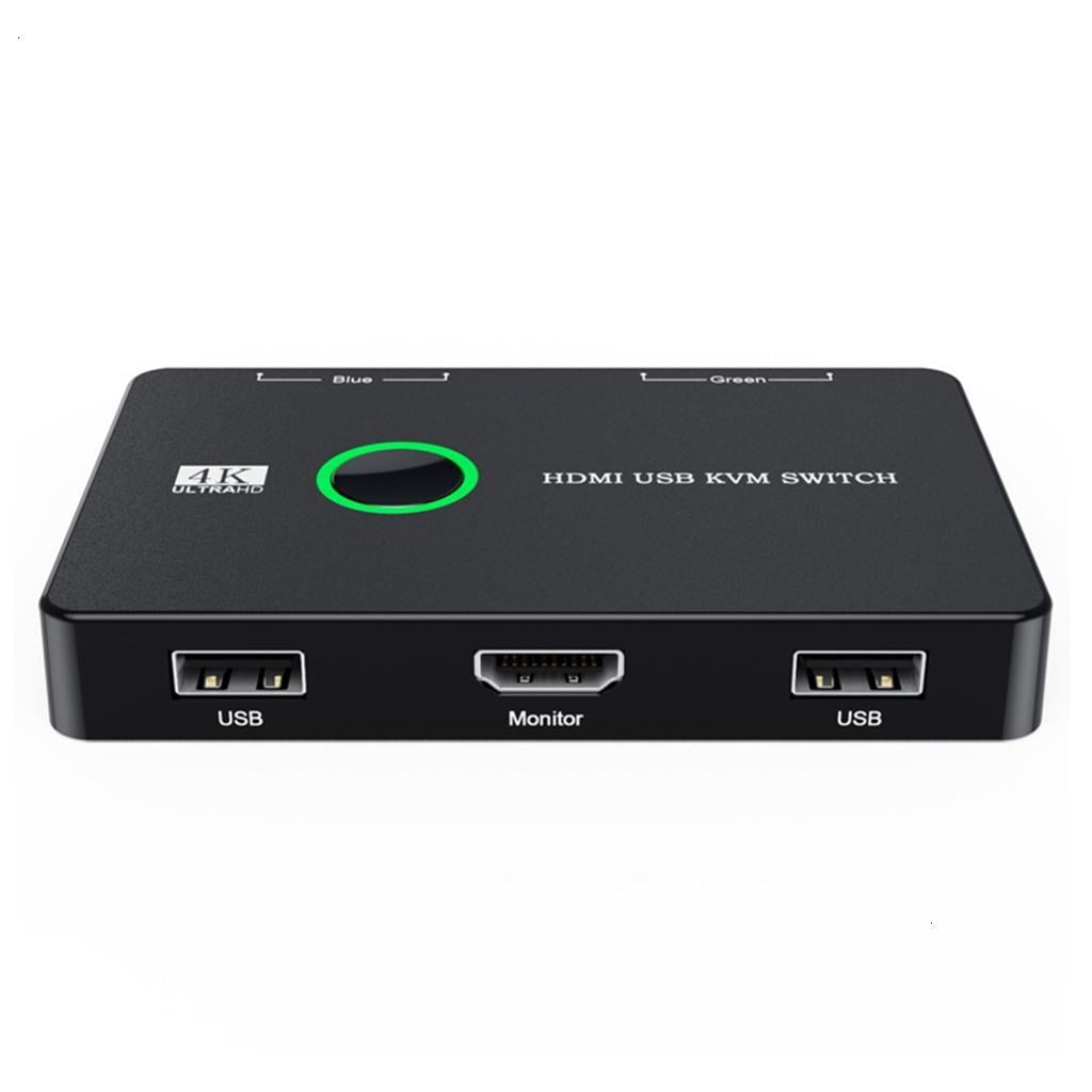 JNANEEI USB KVM Switcher for 2 Computers Share Keyboards Mouse Printer Monitors PC Sharing ...