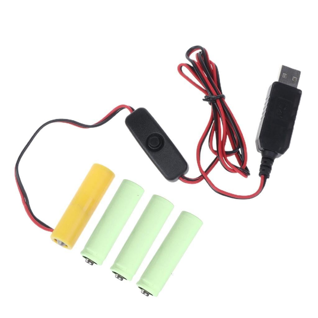 JNANEEI USB Power Converter AAA Battery Eliminators Replace 4Pcs 1.5V ...