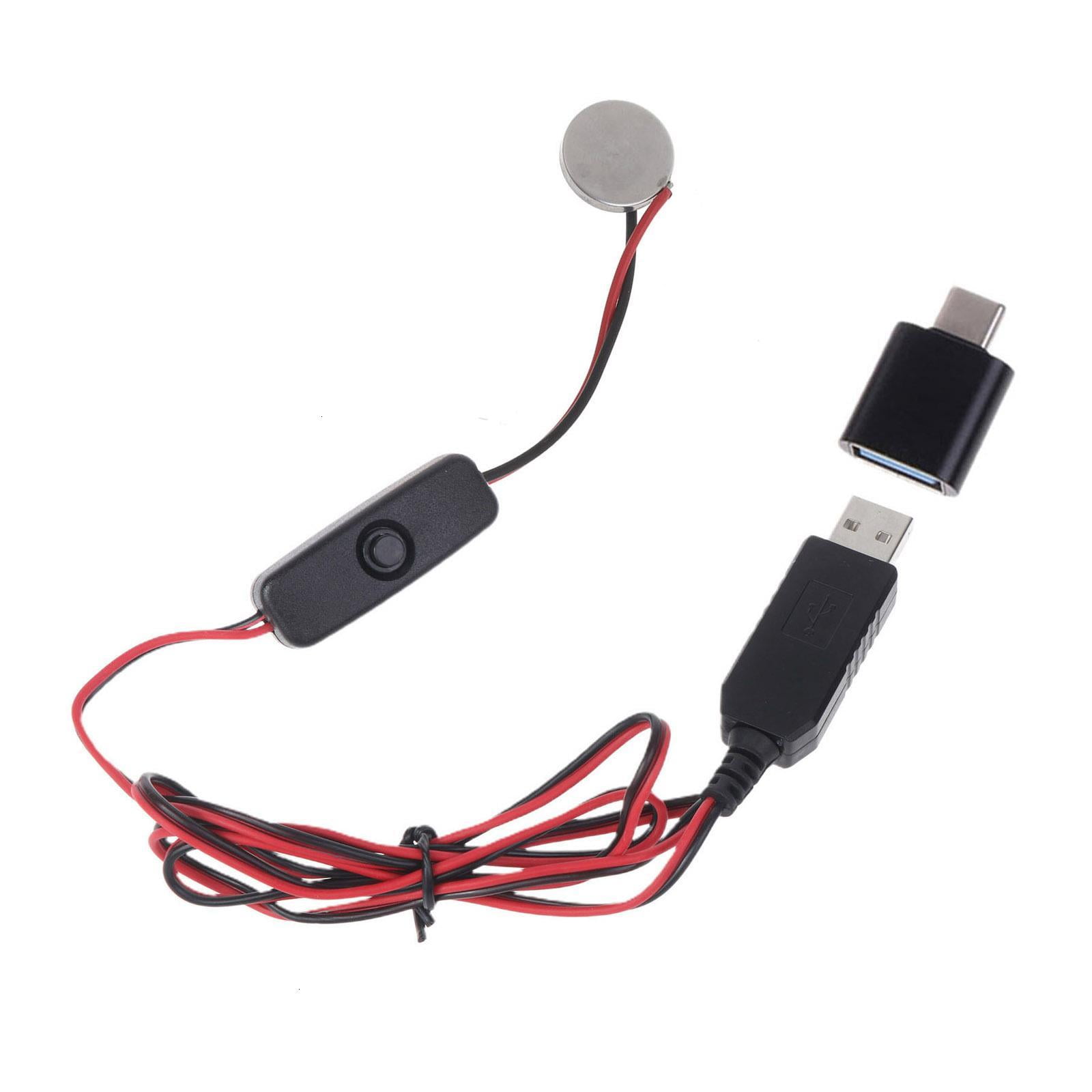 JNANEEI USB or Type-C to 3V CR2032 Dummy Battery Charging Cable with Switches Repalce CR2032 3V ...