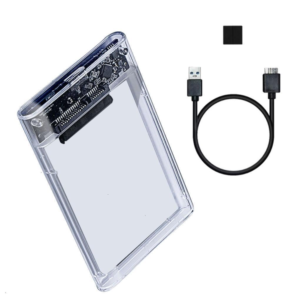 JNANEEI USB3.0 2.5inch Transparent HDD Enclosure Case Support 5Gbps for ...