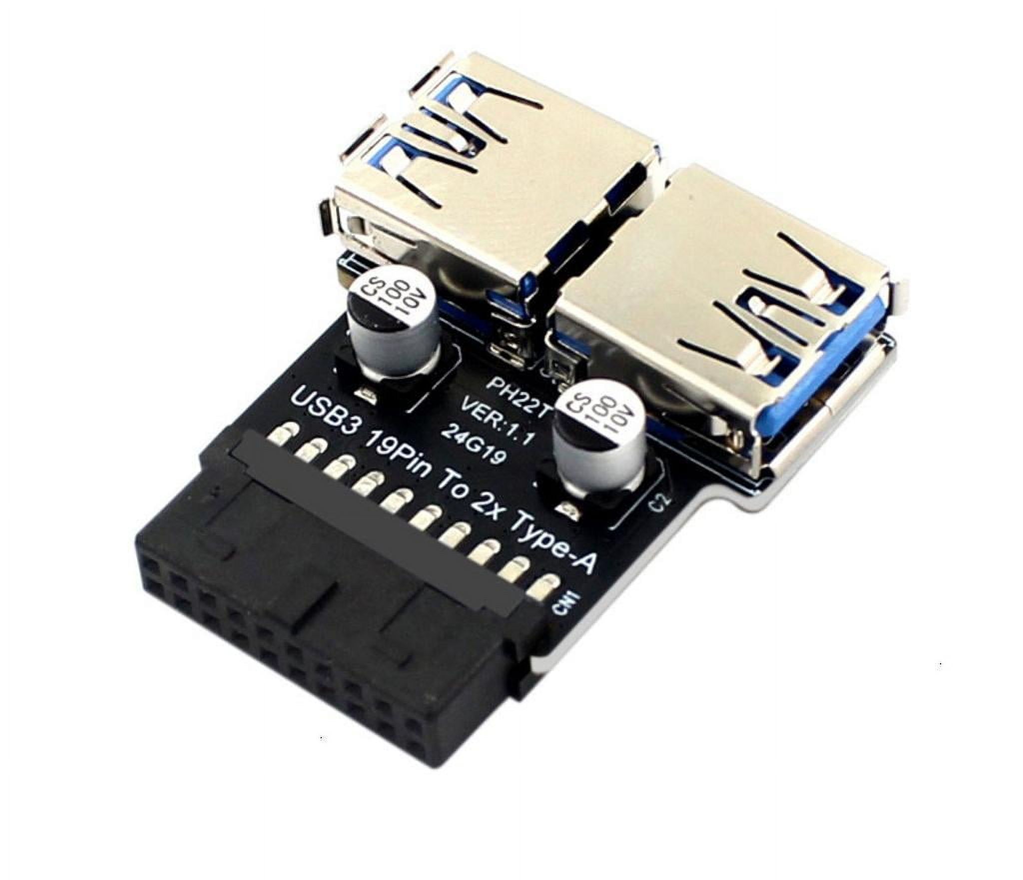 JNANEEI USB3.0 Adapter C Type for Motherboard 19/20PIN to 2x TypeA ...