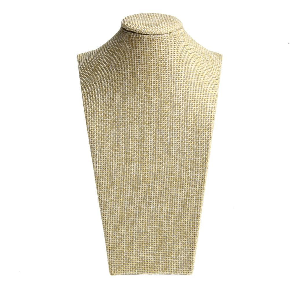 JNANEEI Women Model Neck Model Linen Jewelry Display Stand Bracket ...