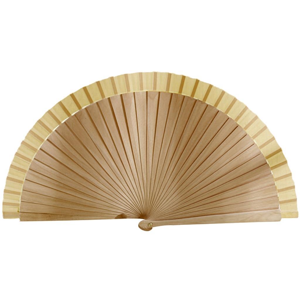 JNANEEI Wooden Handle Hand Fan Solid Color Folding Fan Perfect for ...