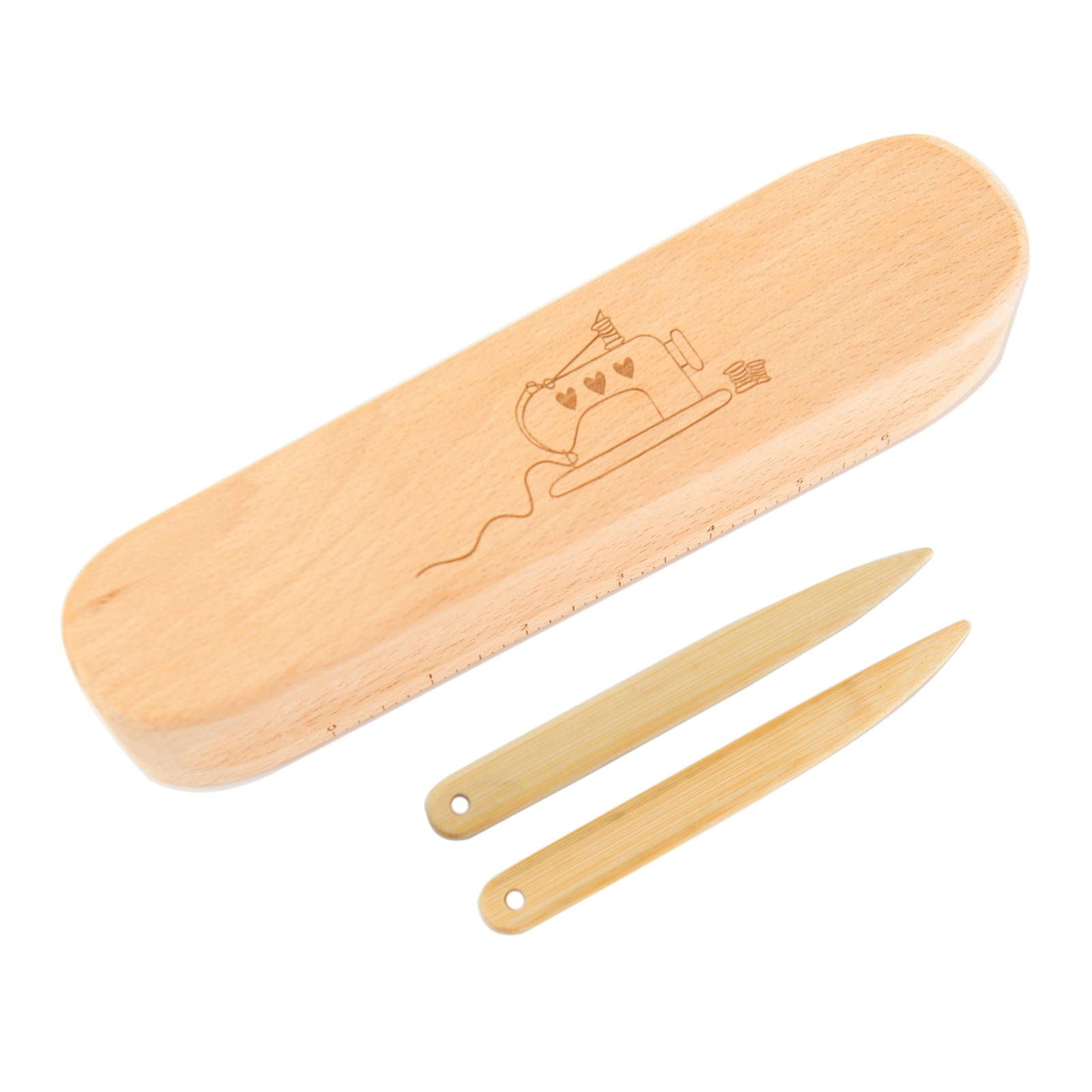 JNANEEI Wooden Tailors Clapper with Point Turner Presser Clearly Scaled ...