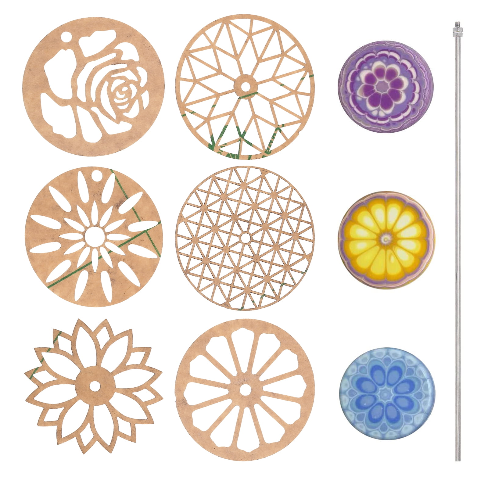 JNANEEI for Creative Soap Mold Tools Set Includes 7cm Round Flower ...