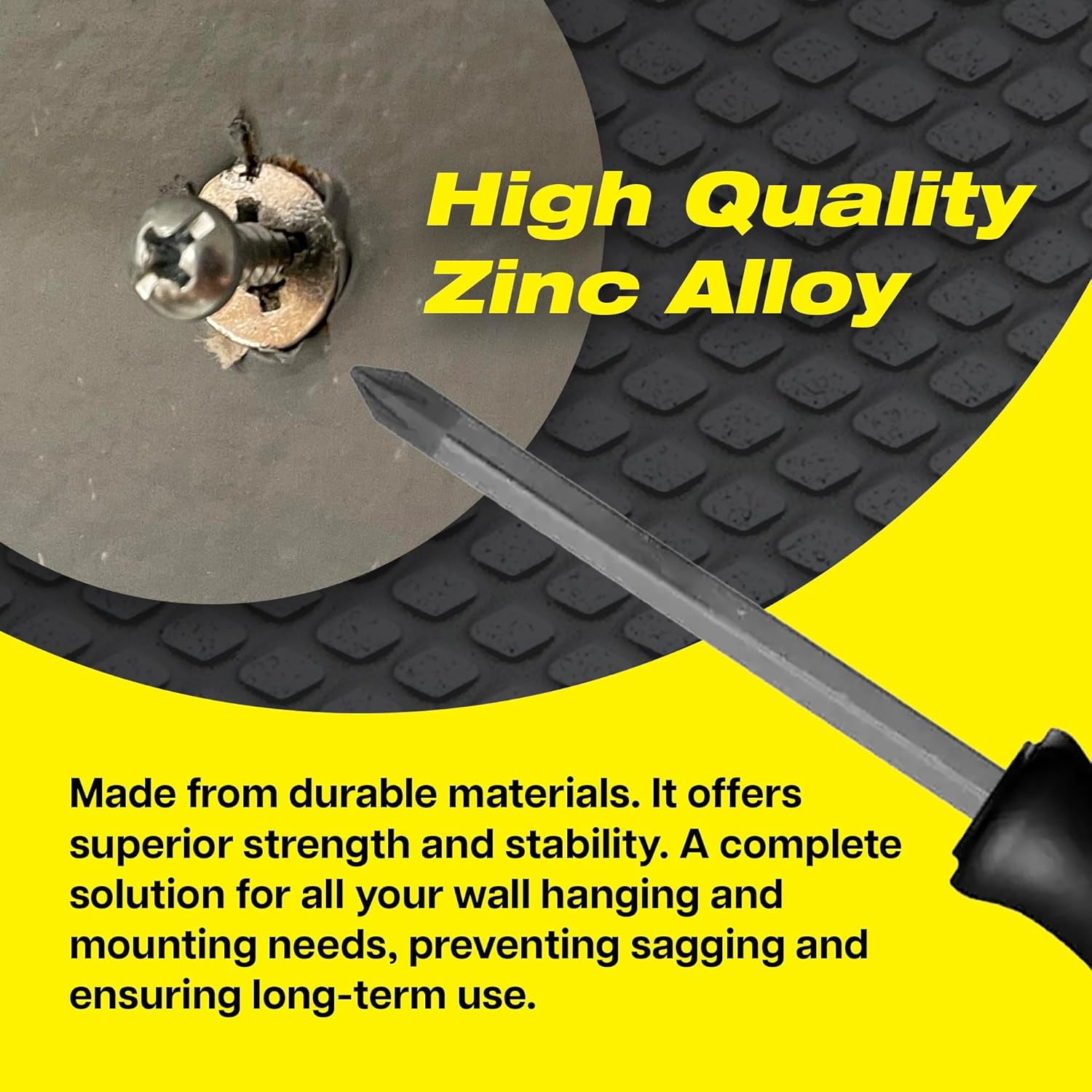 JNB Pro 100-Piece Zinc Dry Wall Anchors & Screws Kit - Metal Heavy Duty ...