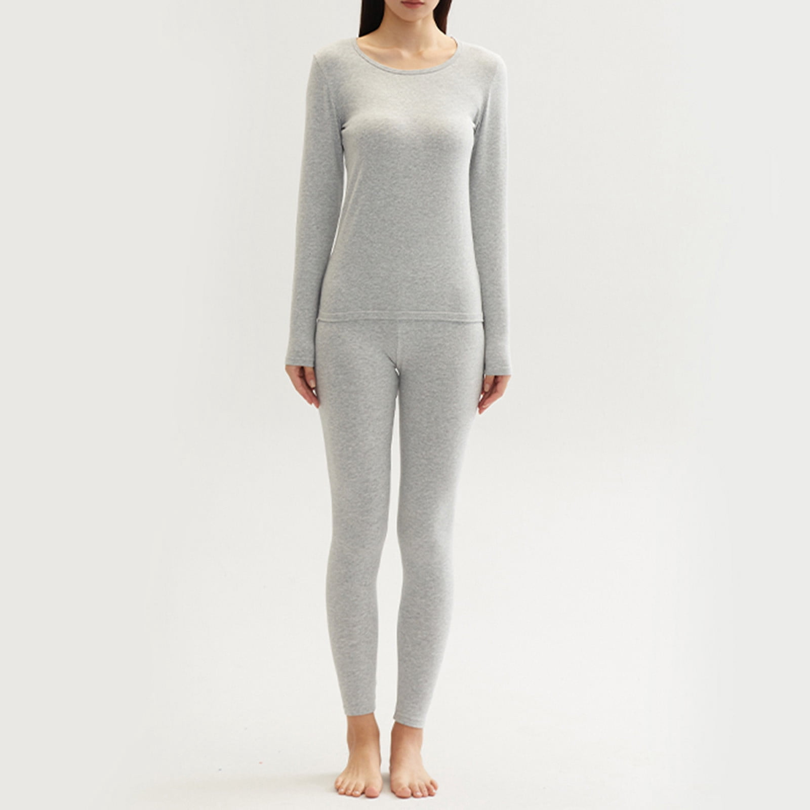 JNGSA 2023 Winter Two-piece Thermal Underwear Set for Women Long Johns ...