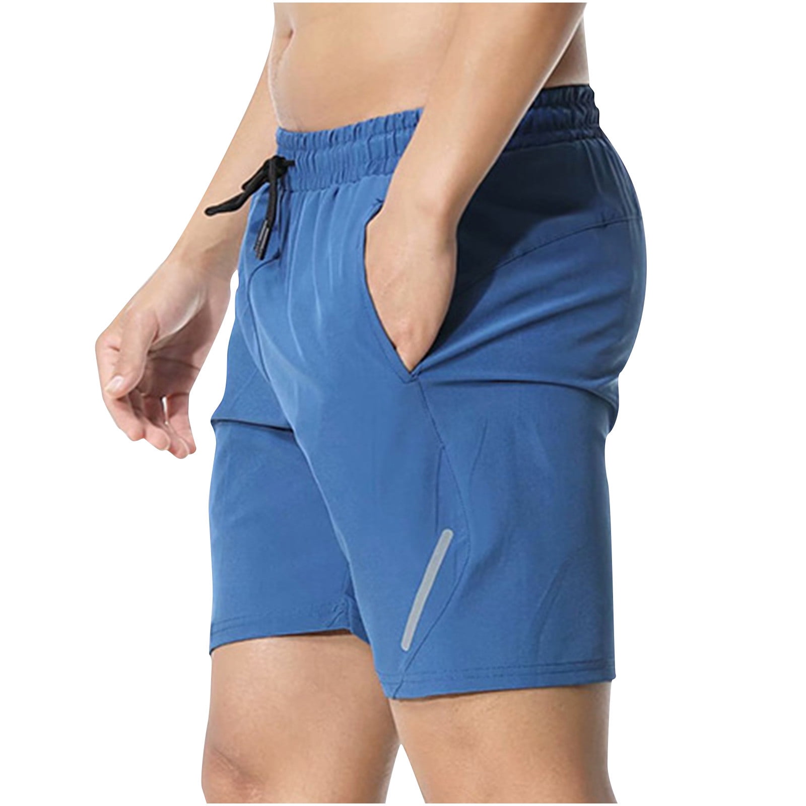 JNGSA 5 Inch Inseam Shorts Men Sports Casual Drawstring Shorts Fitness ...