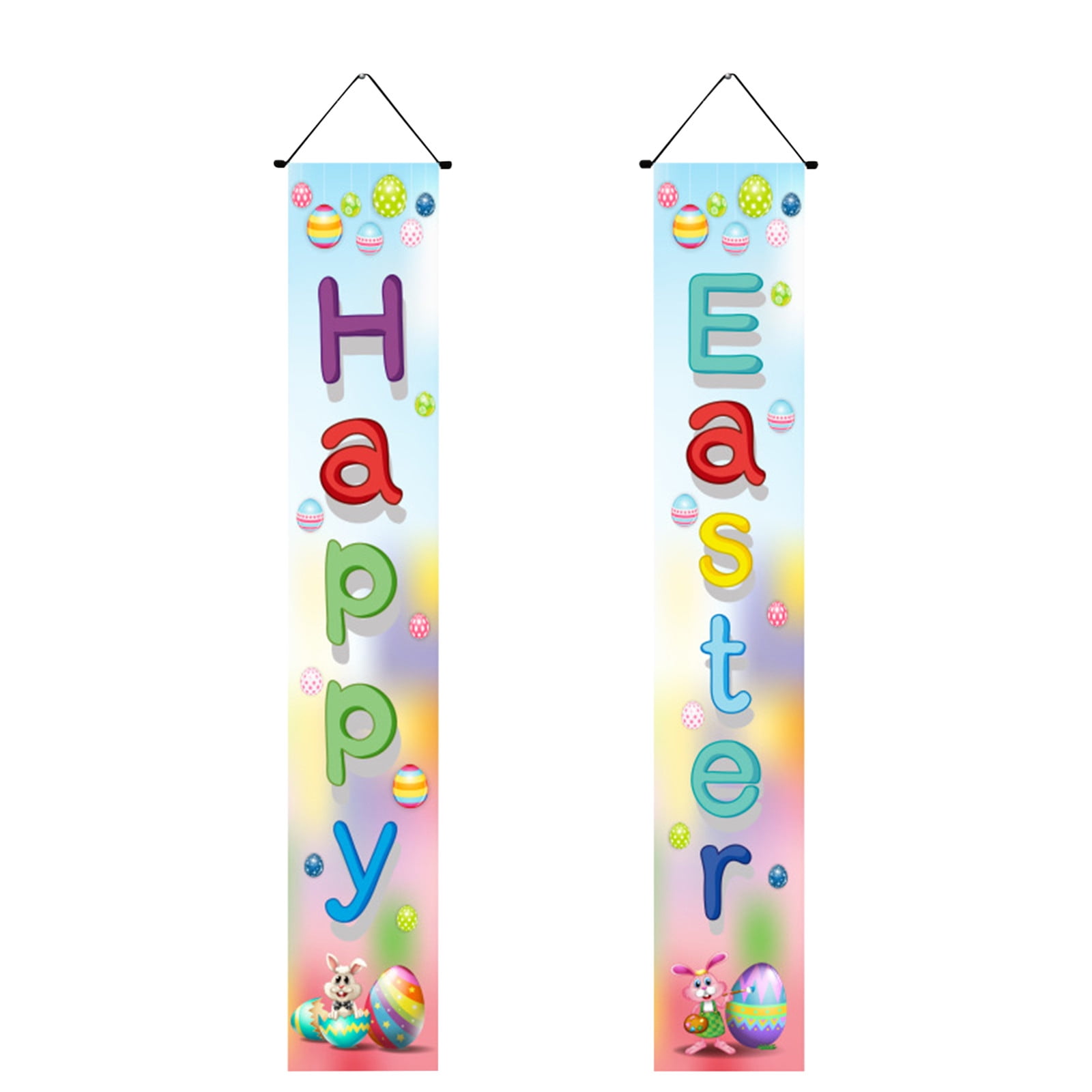 JNGSA Easter Decor room decor Easter Porch Sign Happy Easter Banner ...