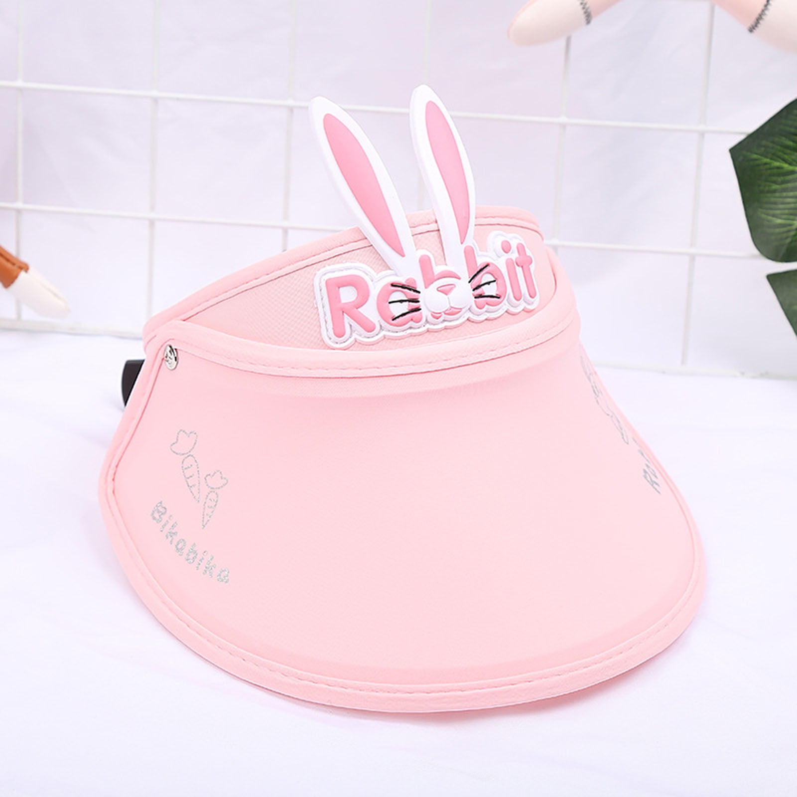 JNGSA Lovely Rabbit Soft Kid Hat Summer Folding Visor Kid Cap Cute Kids ...