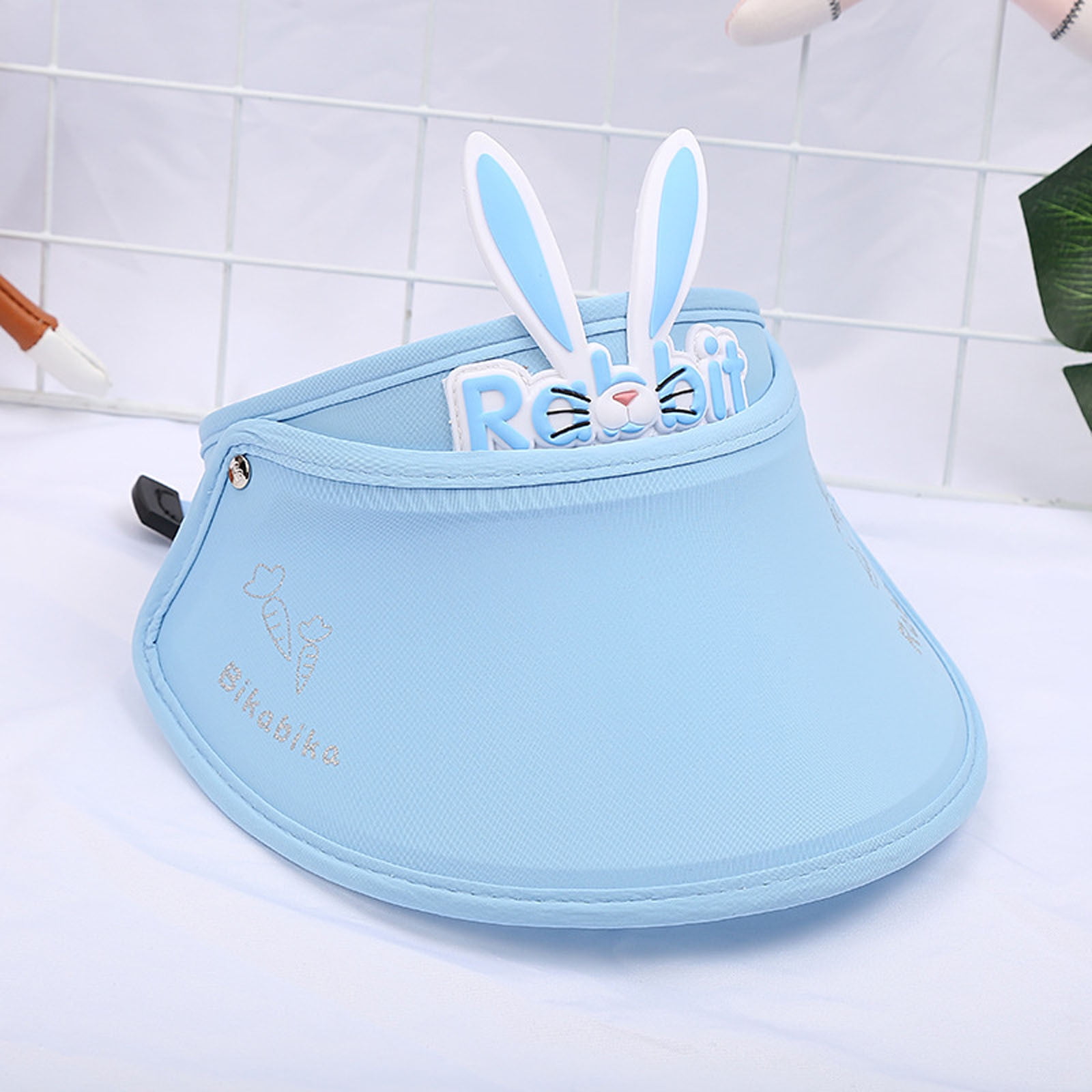 JNGSA Lovely Rabbit Soft Kid Hat Summer Folding Visor Kid Cap Cute Kids ...
