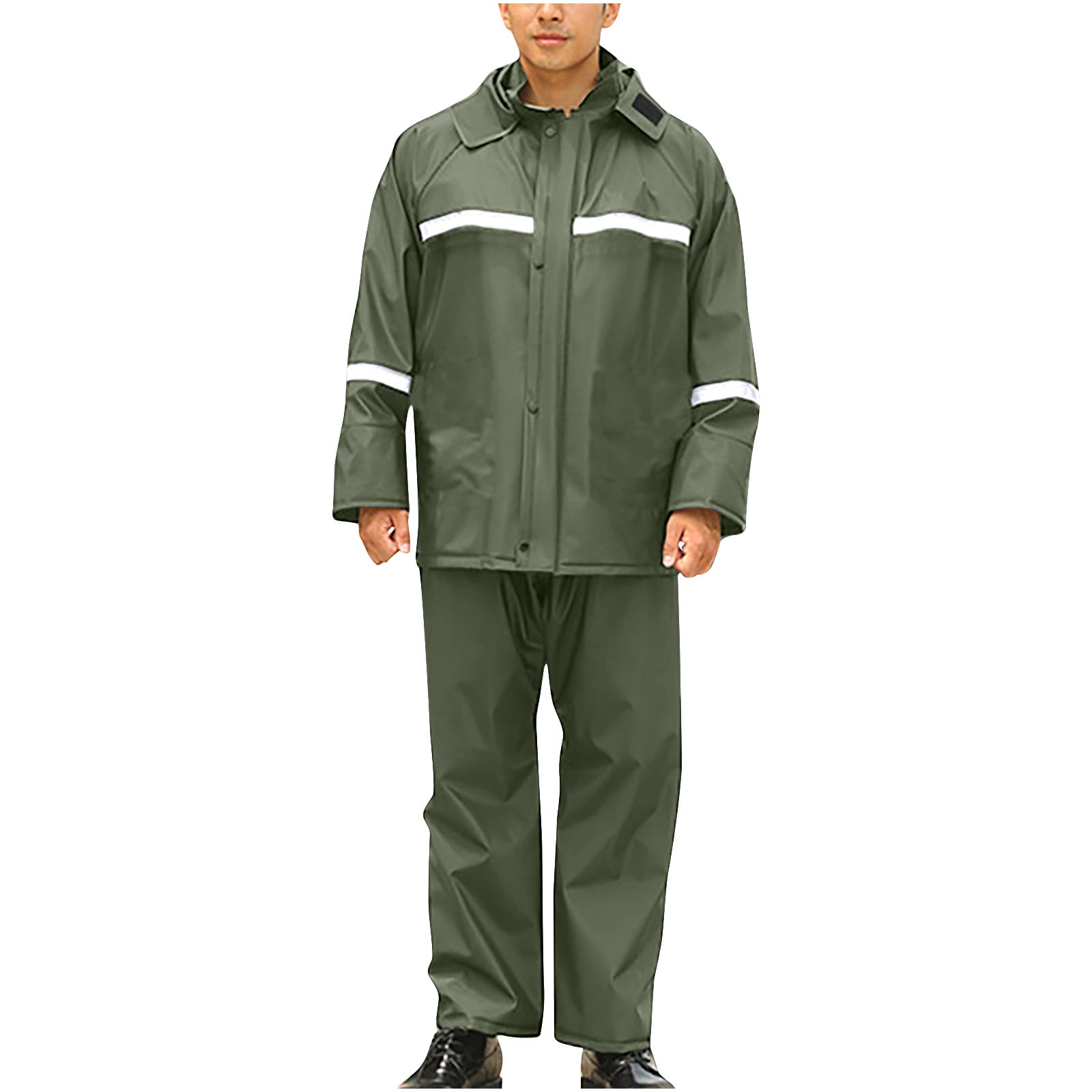 JNGSA Rain Suits For Men Classic Rain Gear Waterproof Rain Coats Hooded ...