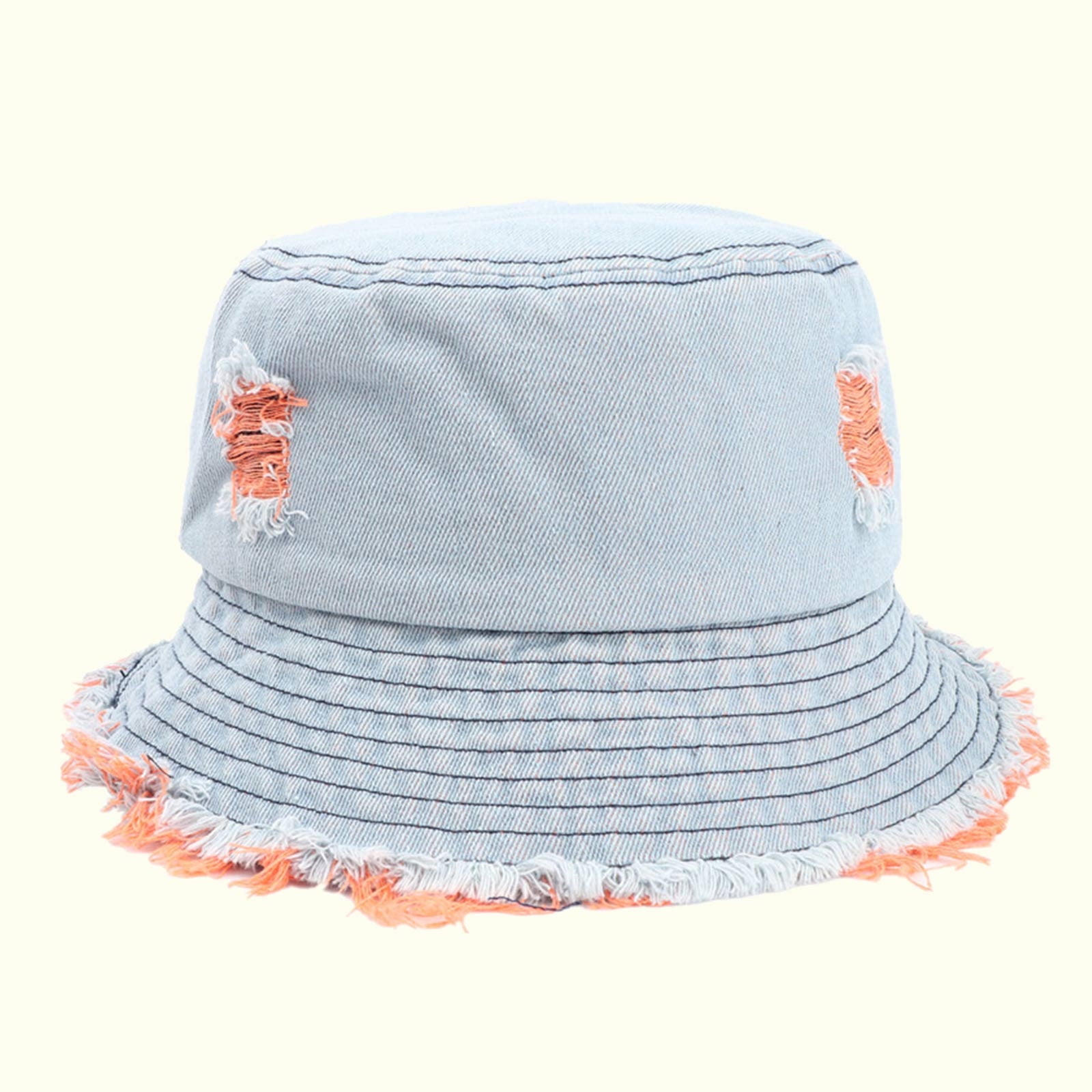 JNGSA Summer Sun Protection Hats Retro Denim Outdoor Sun-hat Hollow-out ...