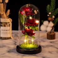 Willkey Rose Light Artificial Galaxy Rose Lamp with Butterfly and ...