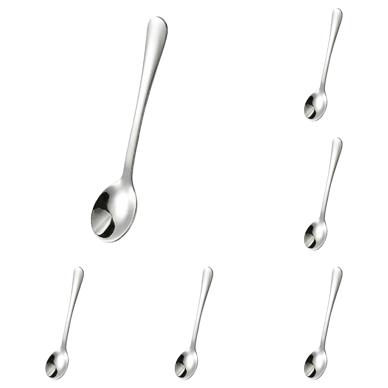 JNHKLASR 6PCS FoodGrade Stainless Steel Spoons,Mini 3 Inches Cute Small ...