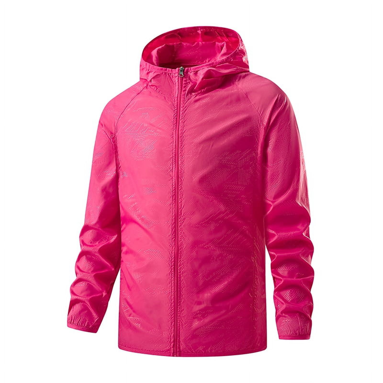 JNLN Men Women Hiking Jackets Waterproof Sun Protective Windbreaker ...