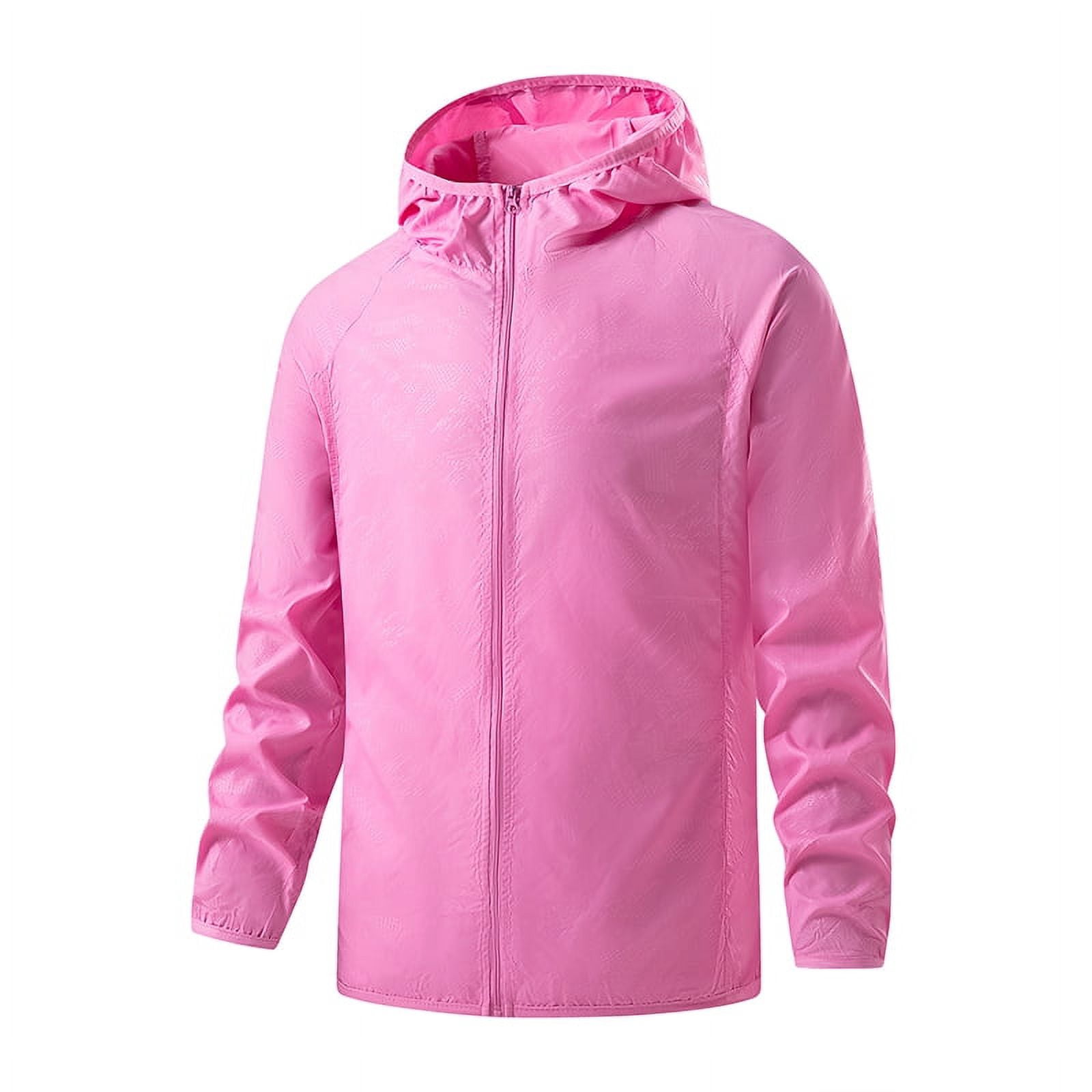 JNLN Men Women Hiking Jackets Waterproof Sun Protective Windbreaker ...
