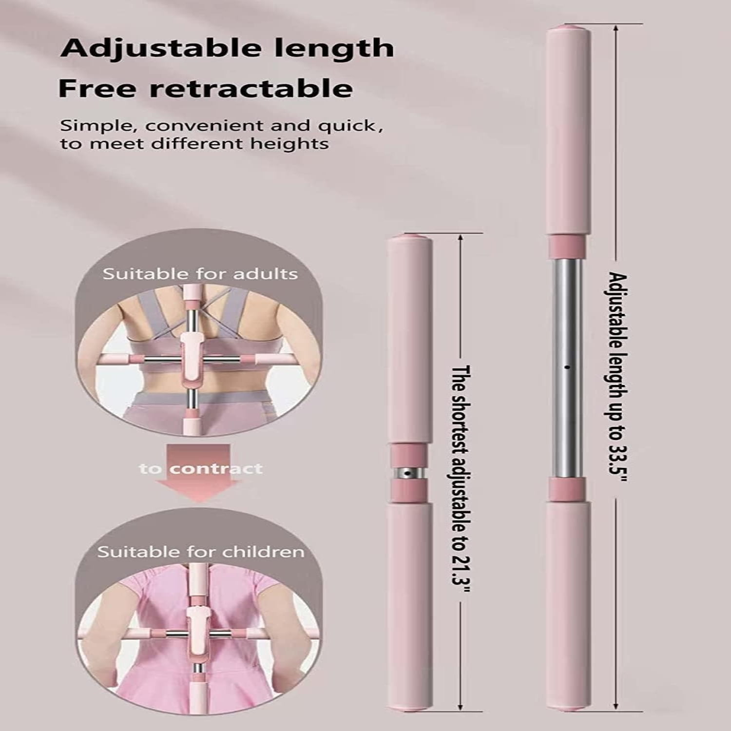JNQLWL Adjustable Portable Yoga Sticks: Enhance Flexibility and Improve ...
