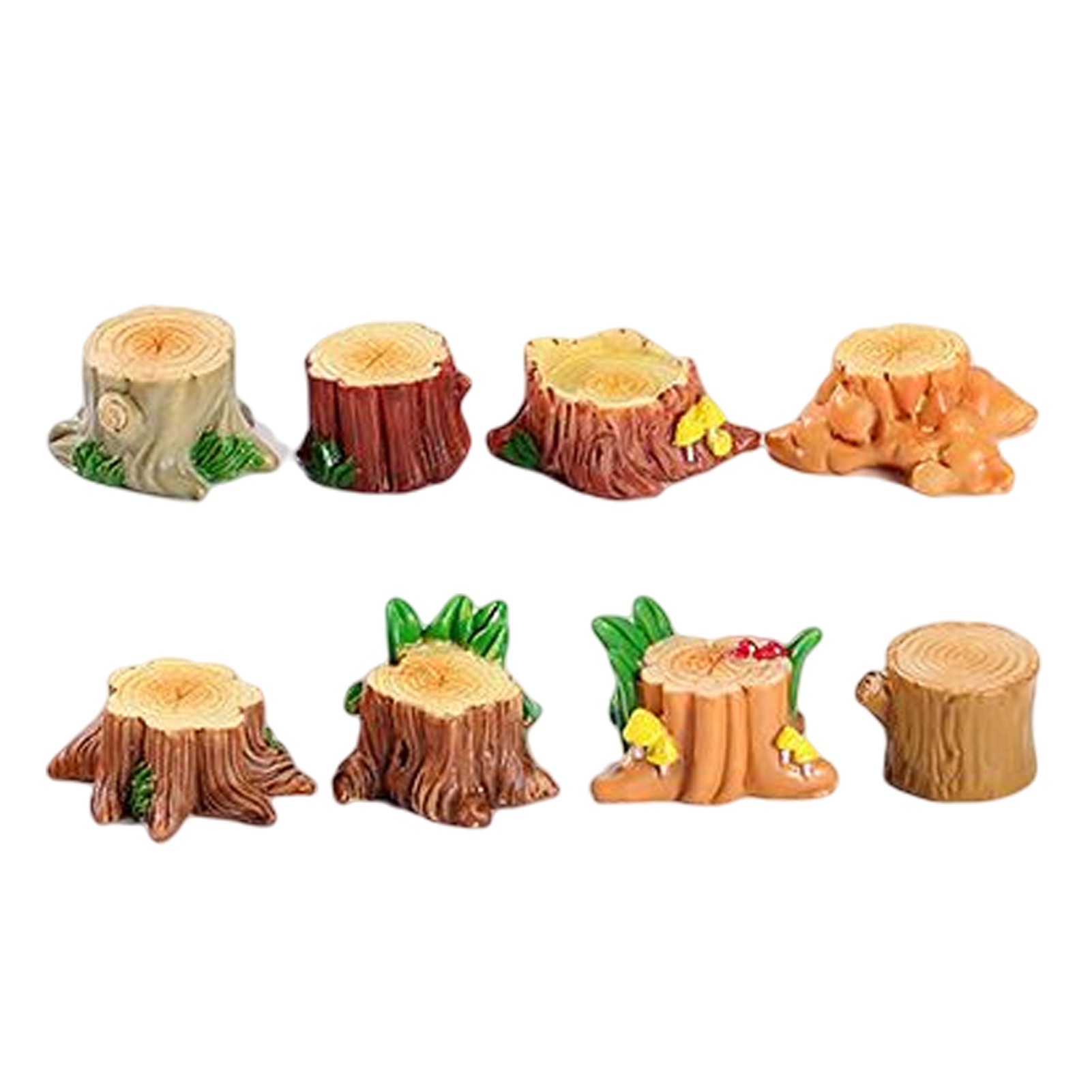 JNXYL 1 Set Mini Stump Statue Weather-resistant Attractive Resin ...