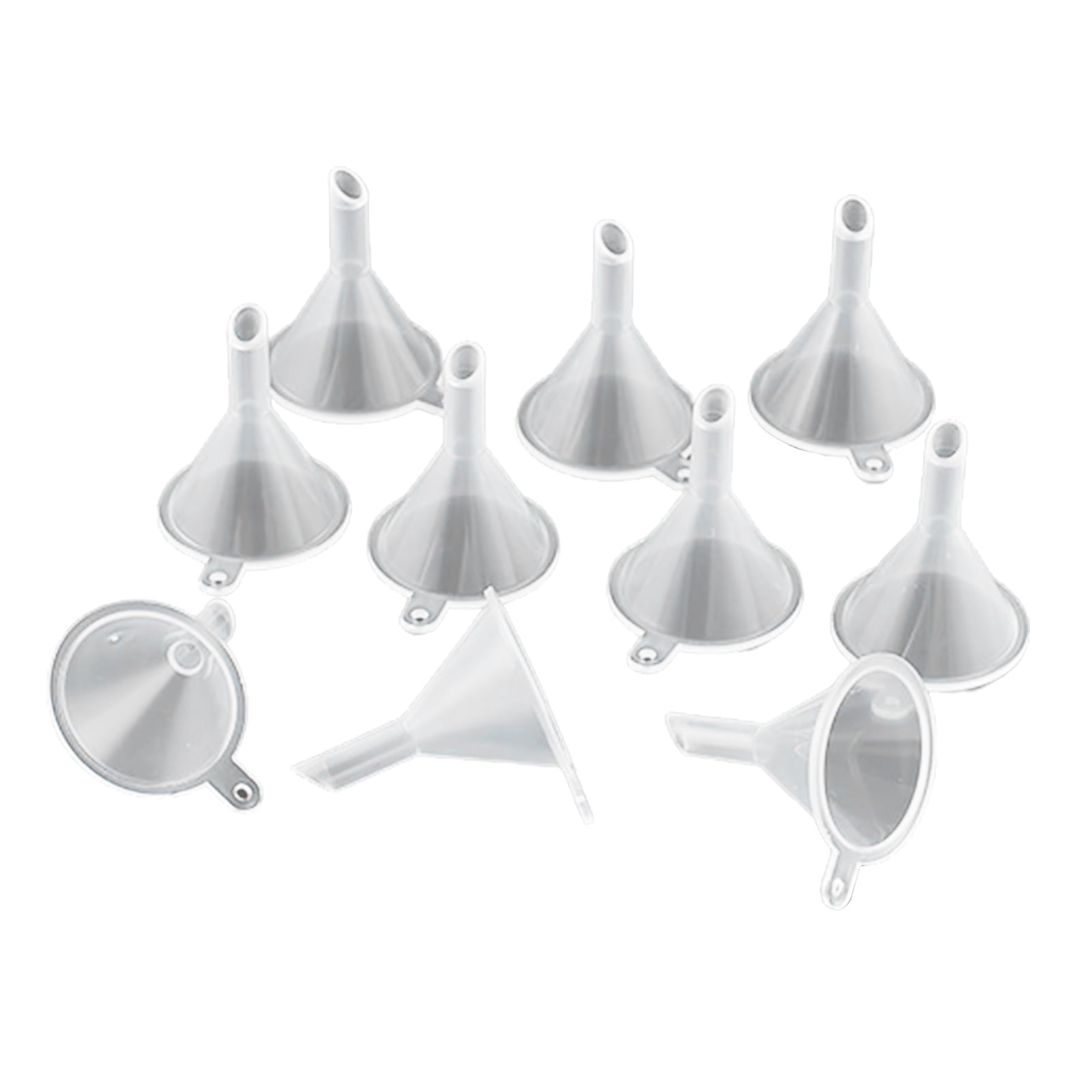 JNXYL 10Pcs Clear Plastic Mini Liquid Oil Funnels for Perfume Diffuser ...