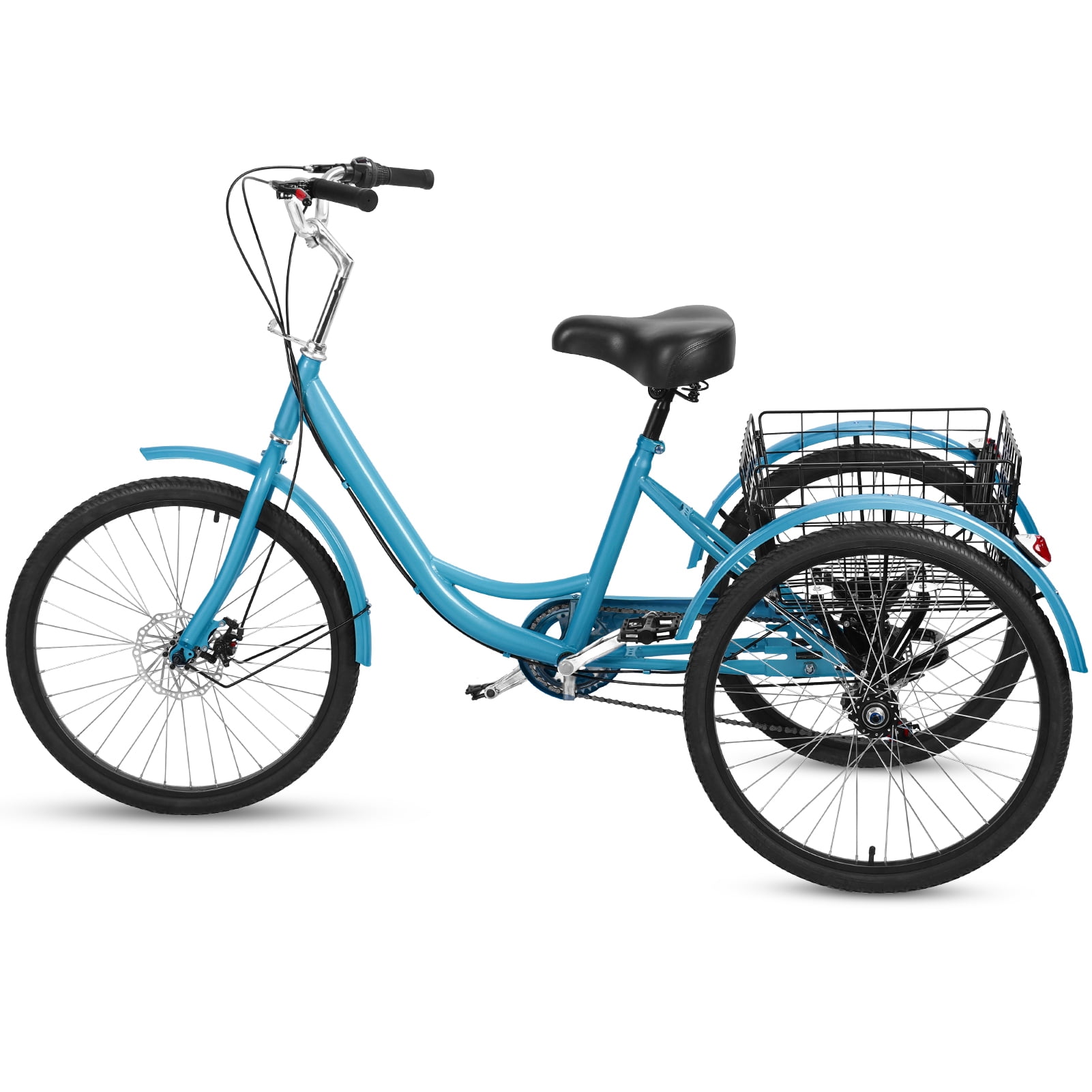 JNXYL 24 Inch Adult Tricycle, Drift Trike for Adult, 7 Speed Tricycle ...