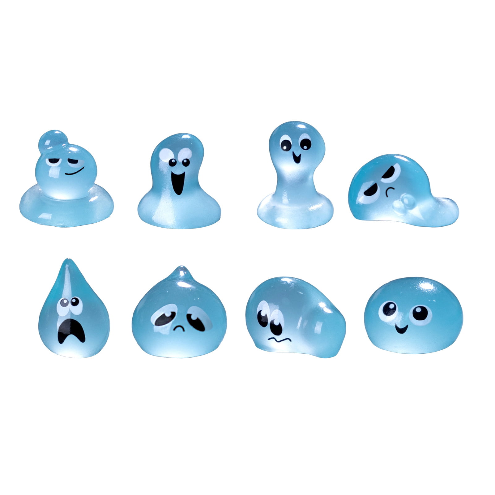 JNXYL 8Pcs/Set Water Sprites Figurine Luminous Mini Water Elf Ornament ...