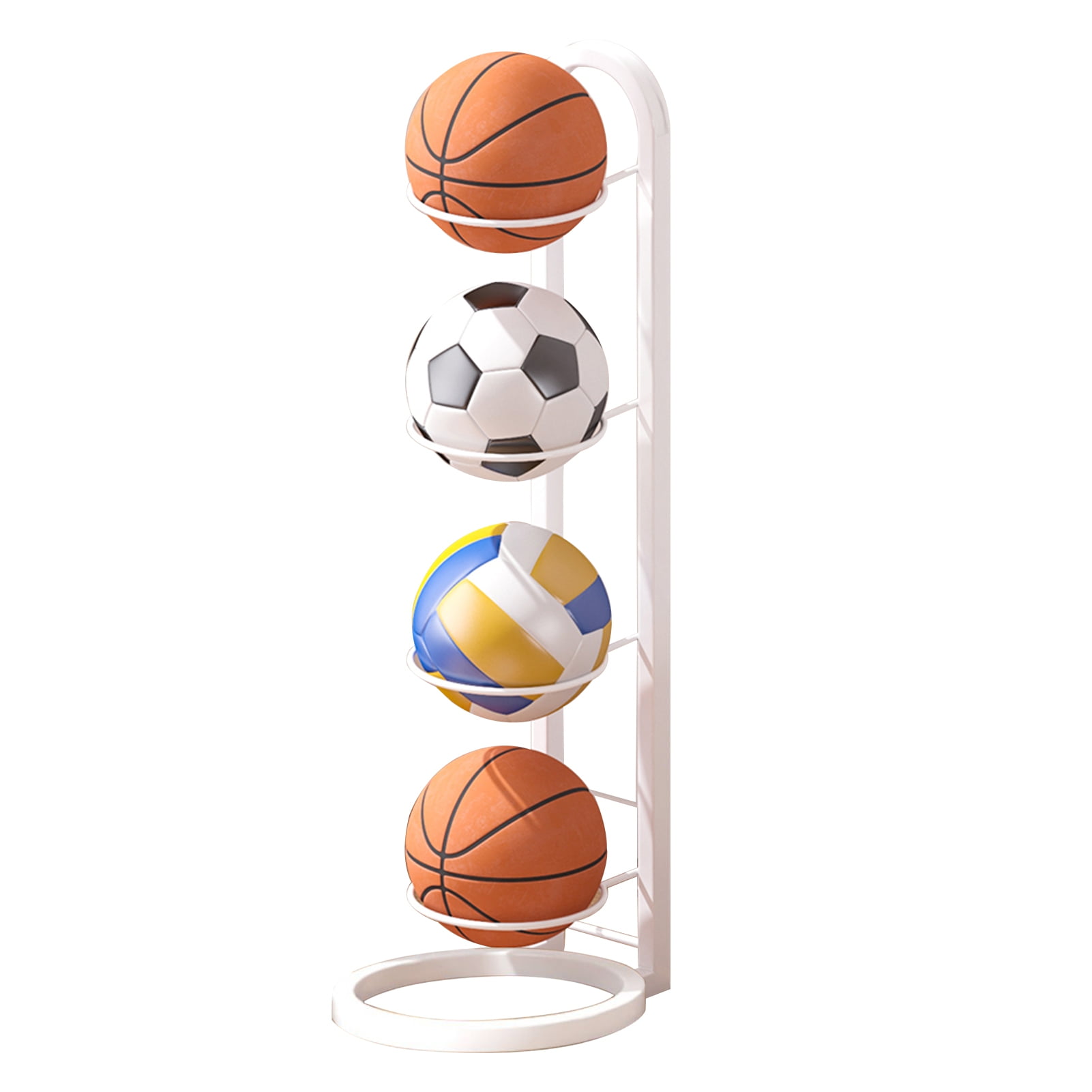 JNXYL Basketball Ball Storage Rack Vertical Ball Stand Ball Storage ...