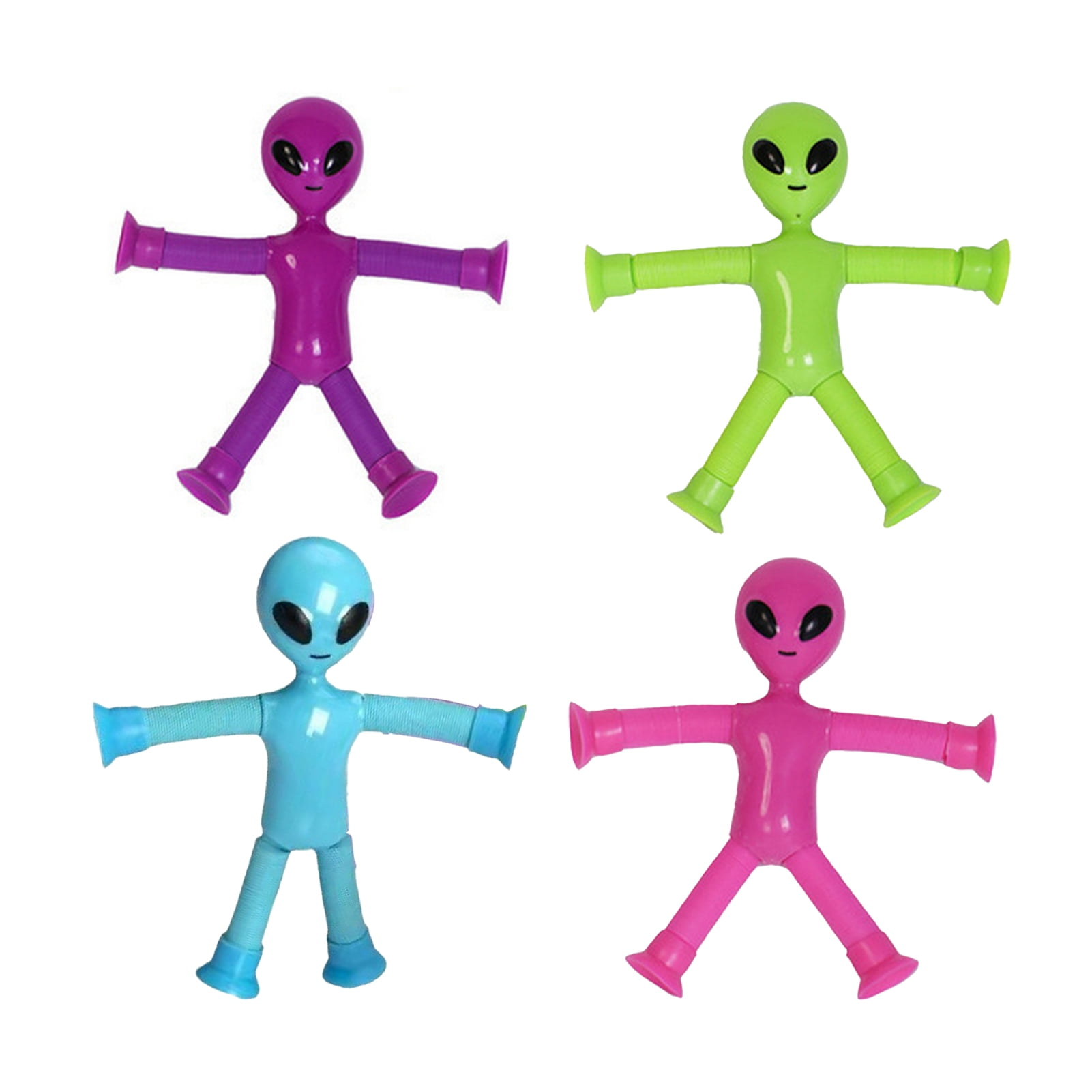 JNXYL Cartoon Aliens Telescopic Tube Toy with Suction Cup Stress Relief ...