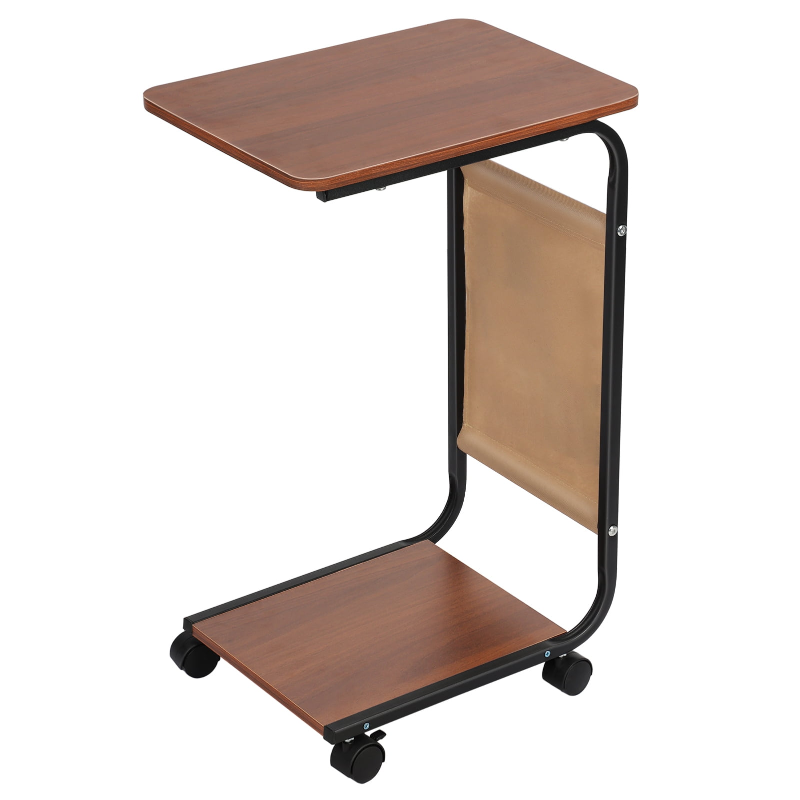 JNXYL End Table, Rectangle Side Table, Night Stand with 2-Tier Storage ...