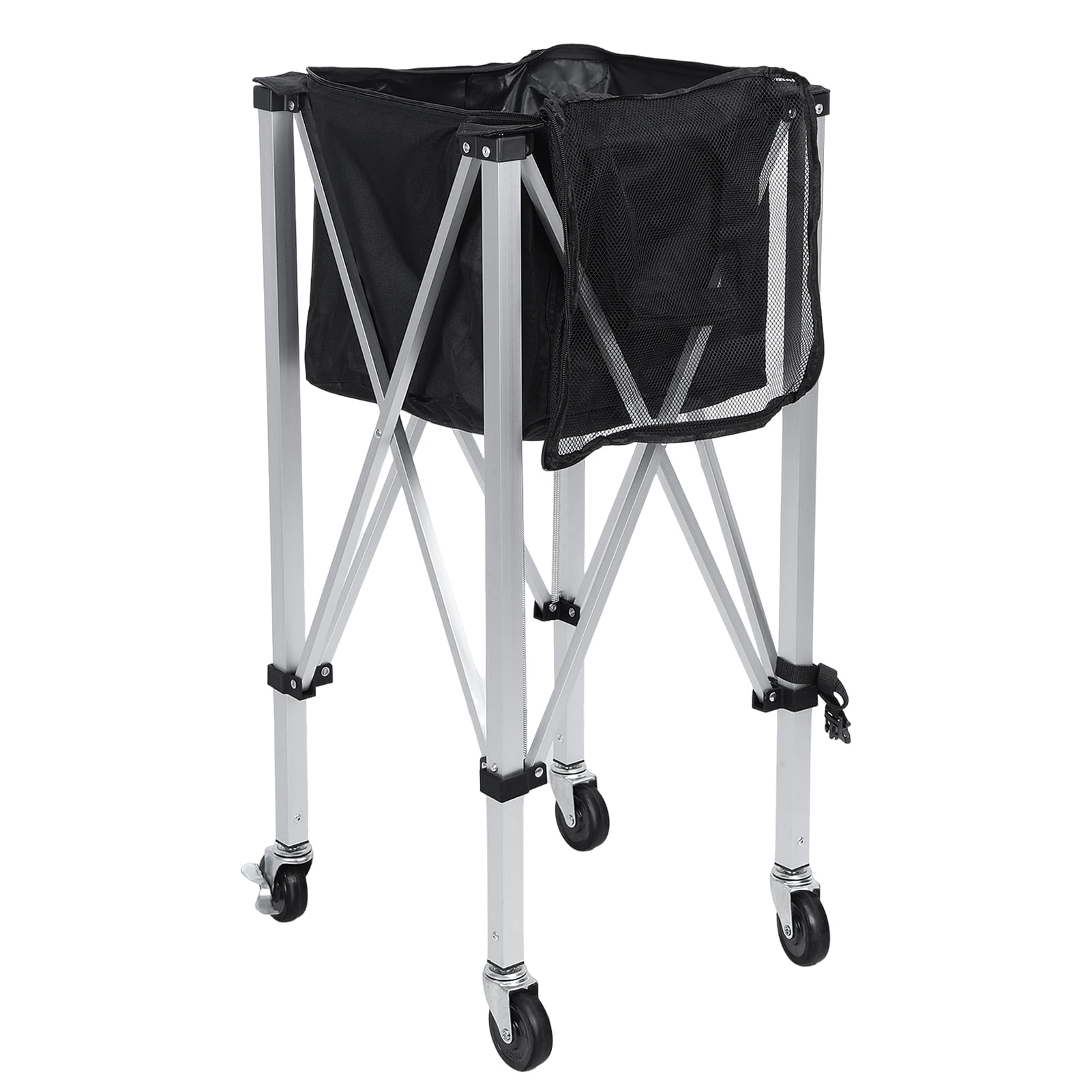 JNXYL Foldable Tennis Ball Cart with Wheels, Portable Lightweight Holds ...