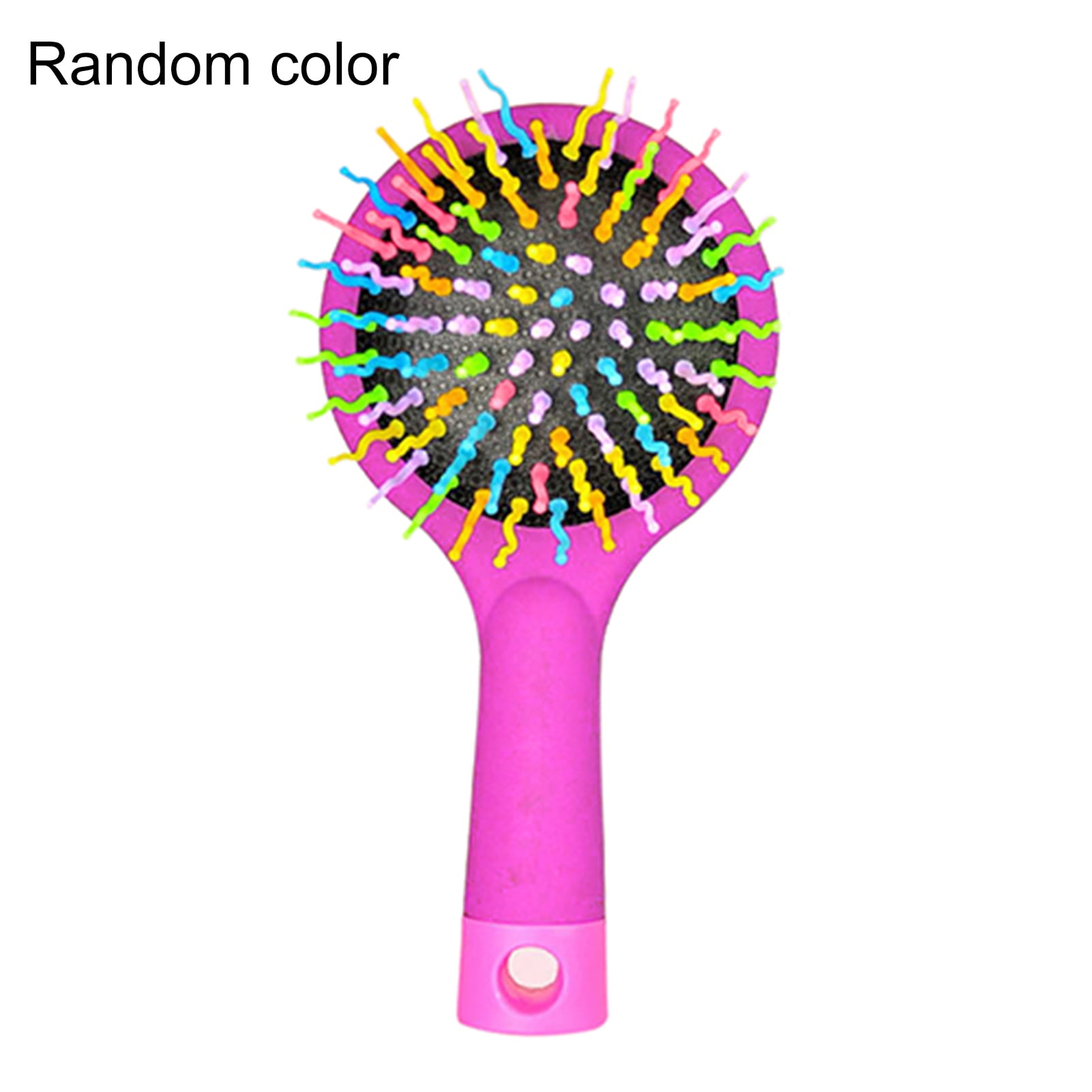 JNXYL Rainbow Comb Volume Brush Candy Tone Magic Hairbrush with Mirror ...