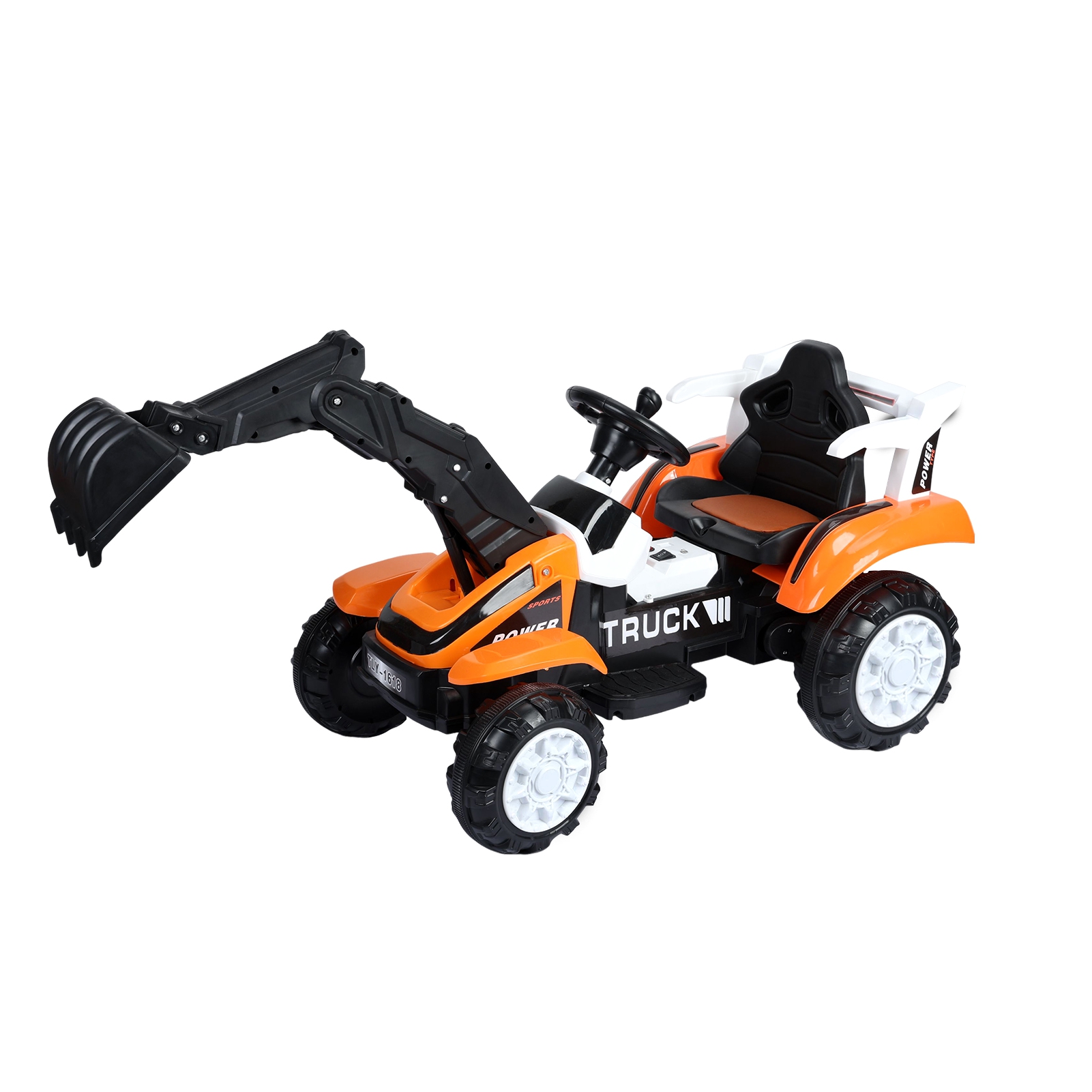 JNXYL Ride on Excavator, Battery Powered Digger, Forward & Backward ...