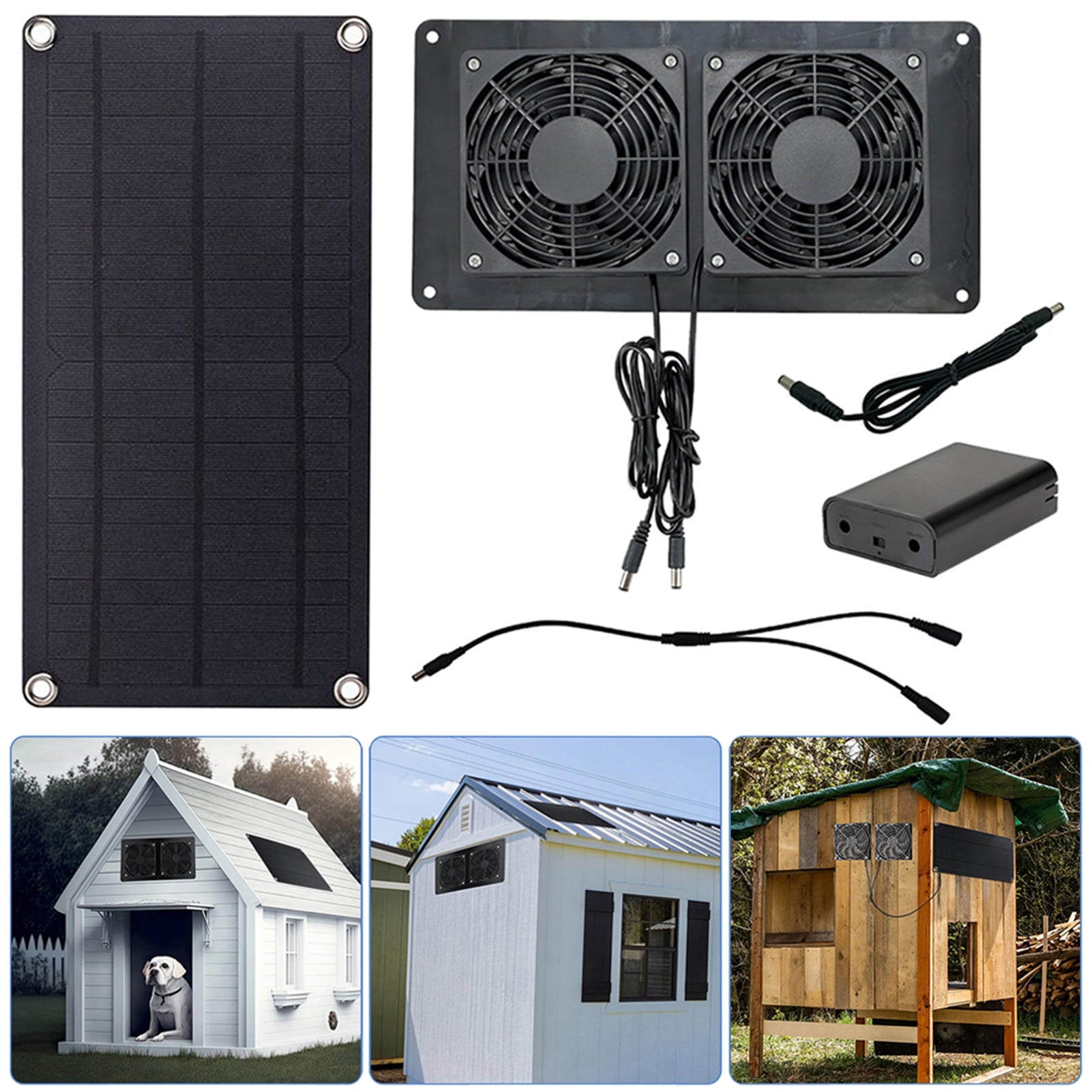JNXYL Solar Fan Wire-Free Design Efficient Cooling Solar Powered ...