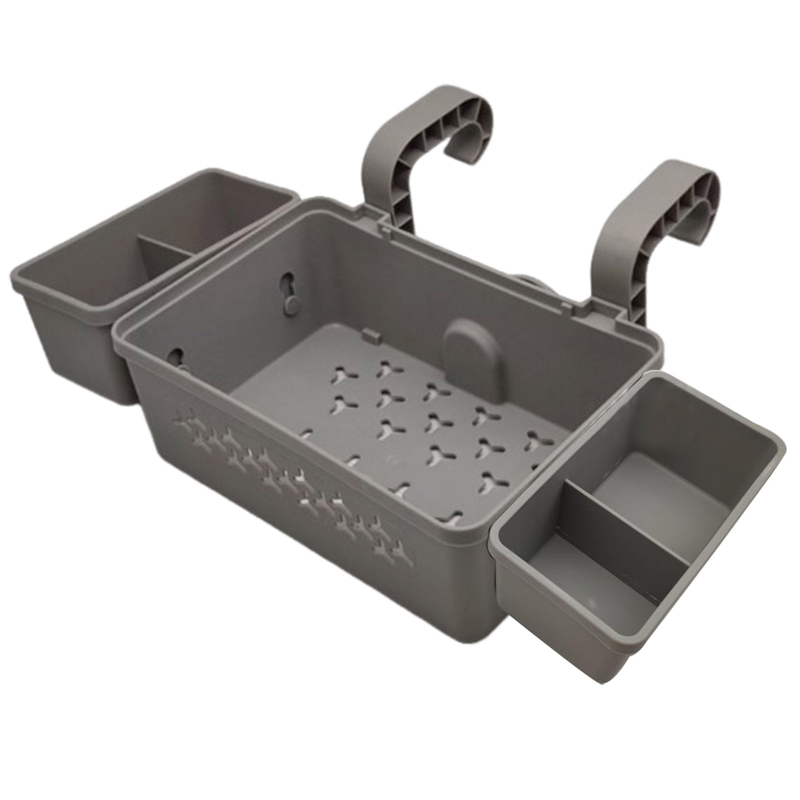 JNXYL Swimming Pool Storage Basket with 2 Water Cup Holders Hollow Out ...