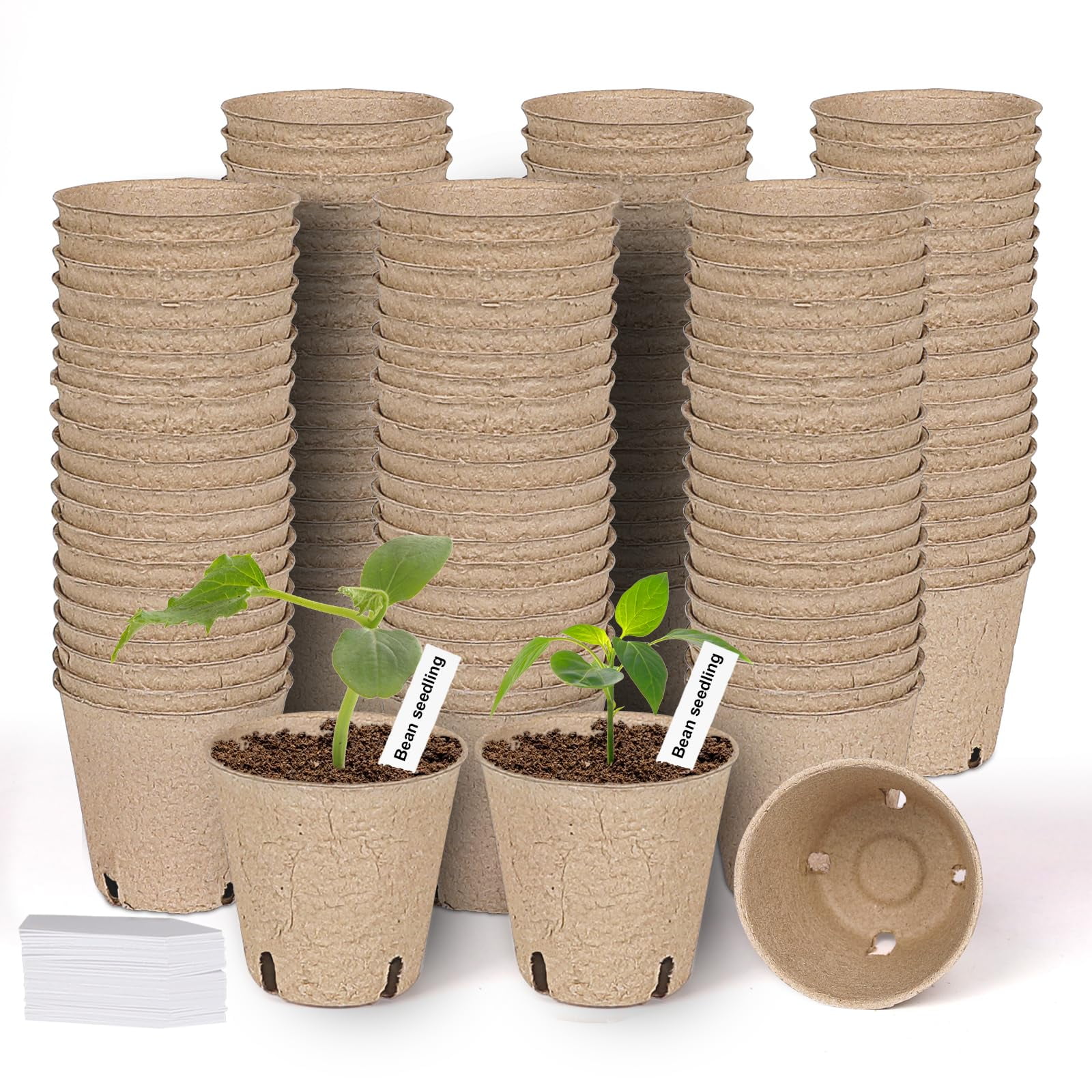 JNYONG 120 Packs 3.15 Inch Peat MVR1 Pots,Biodegradable Pots for ...