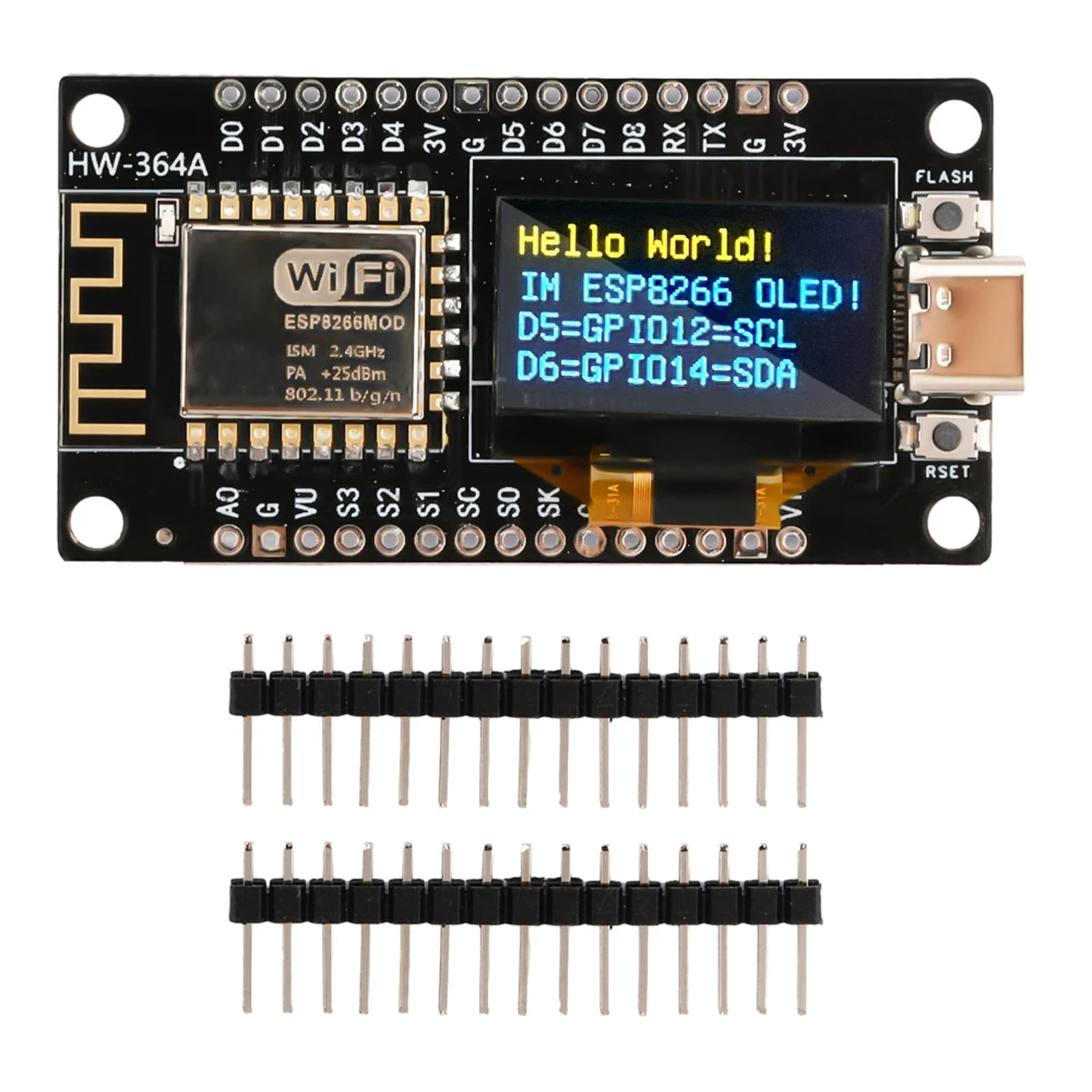 Jnysj 1 Set Module Esp8266 Development Board With 0 96 Inch Oled Display Ch340 Driver Module For