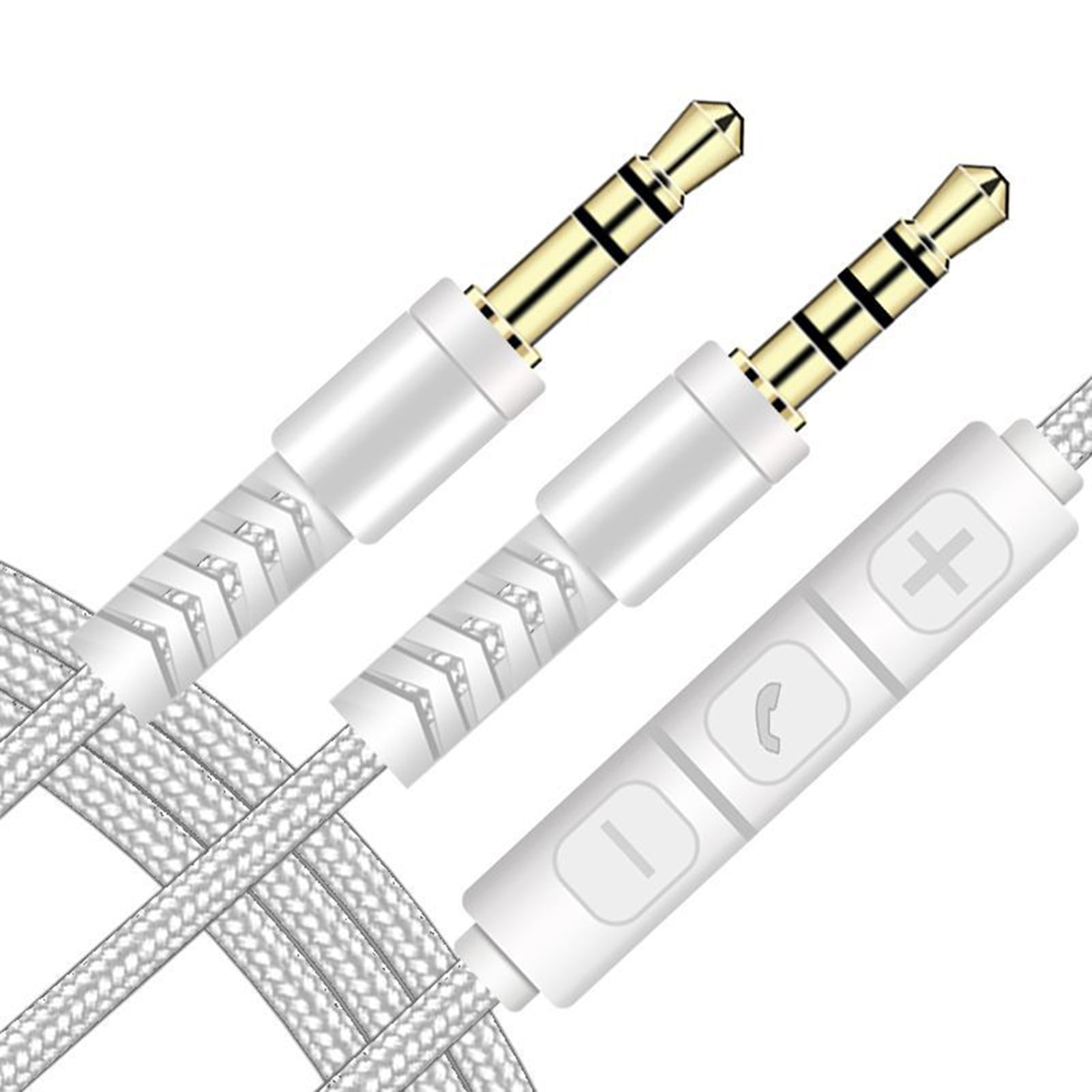 JNYSJ 3.5mm Jack Male to Male Audio Cable 1.2m Aux Cable Volume Control ...
