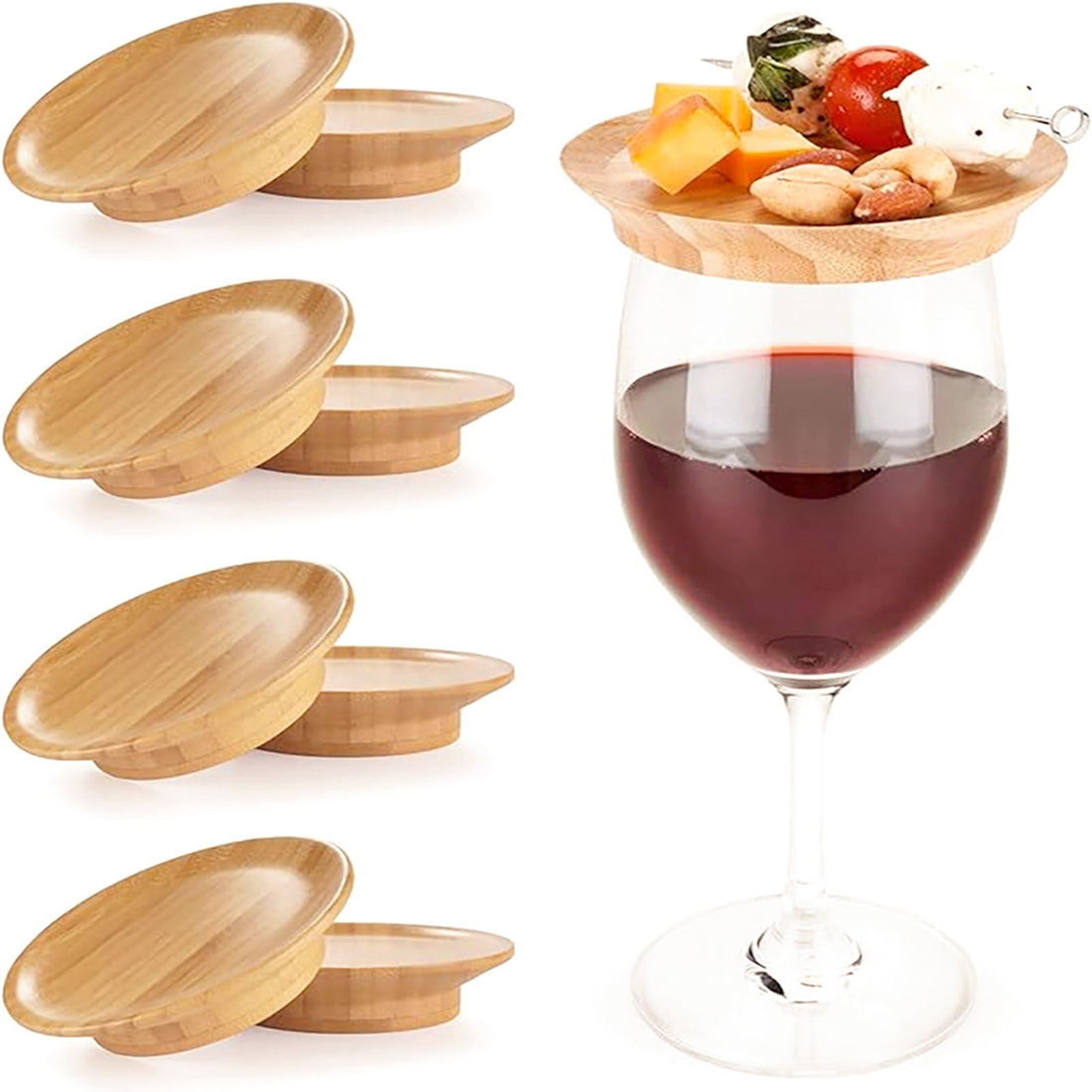 JNYSJ 4count Wine Glass Charcuterie Topper Wine Glass Decorative Tray ...
