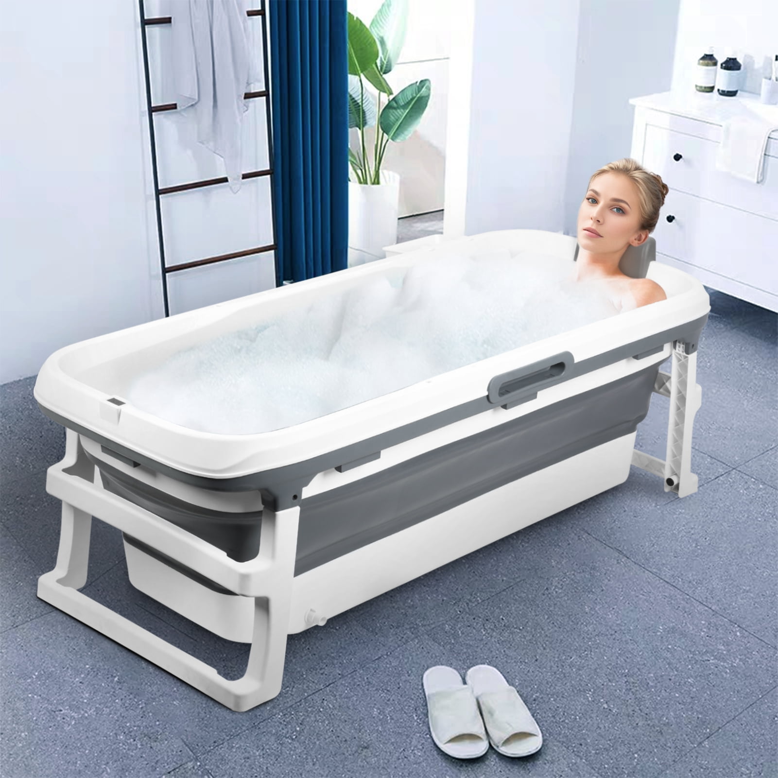 JNYSJ 59 inch Foldable Bathtub, Portable Bathtub for Kids Adult, Large ...
