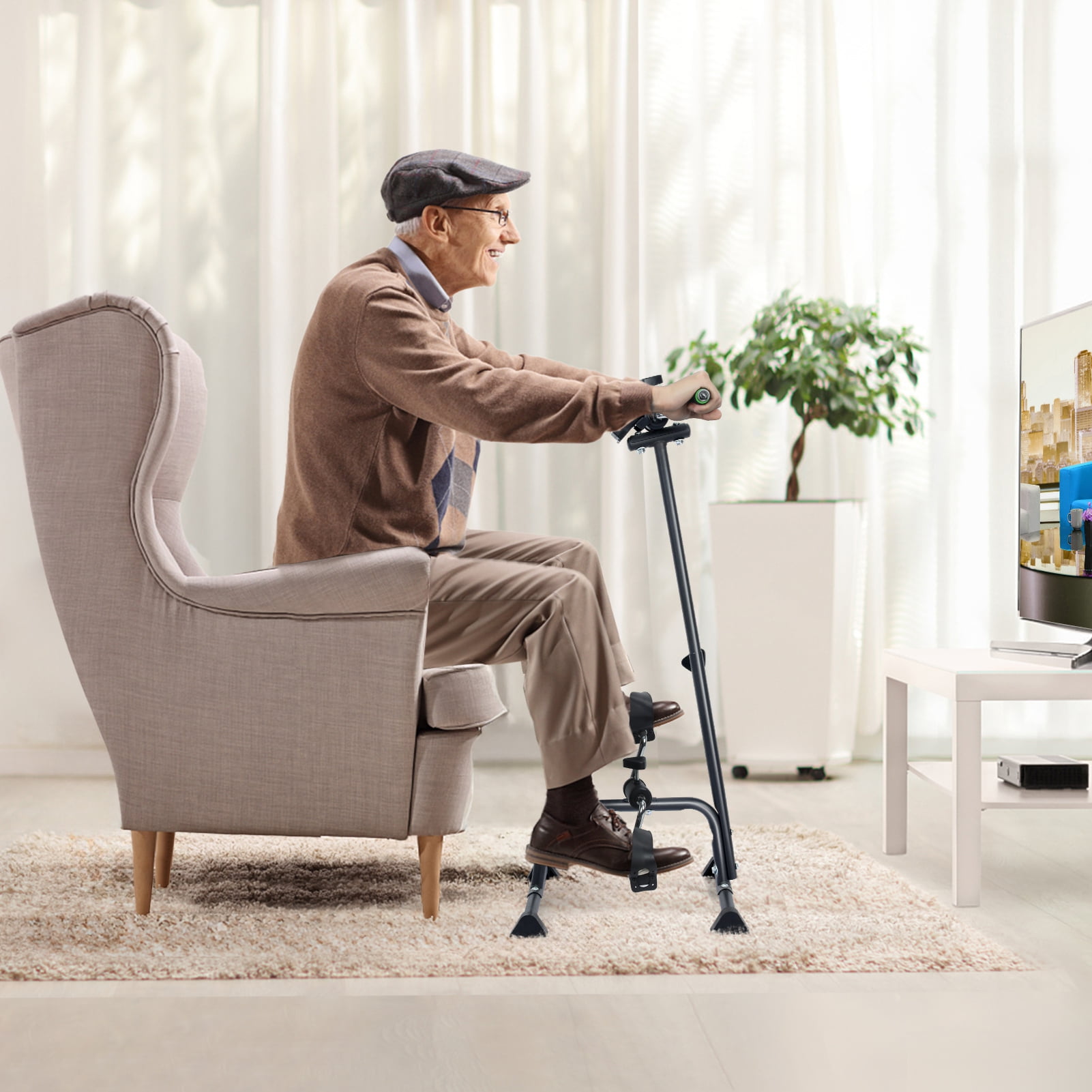 JNYSJ Adjustable Pedal Exerciser Bike, Hand Arm Leg Knee Peddler ...