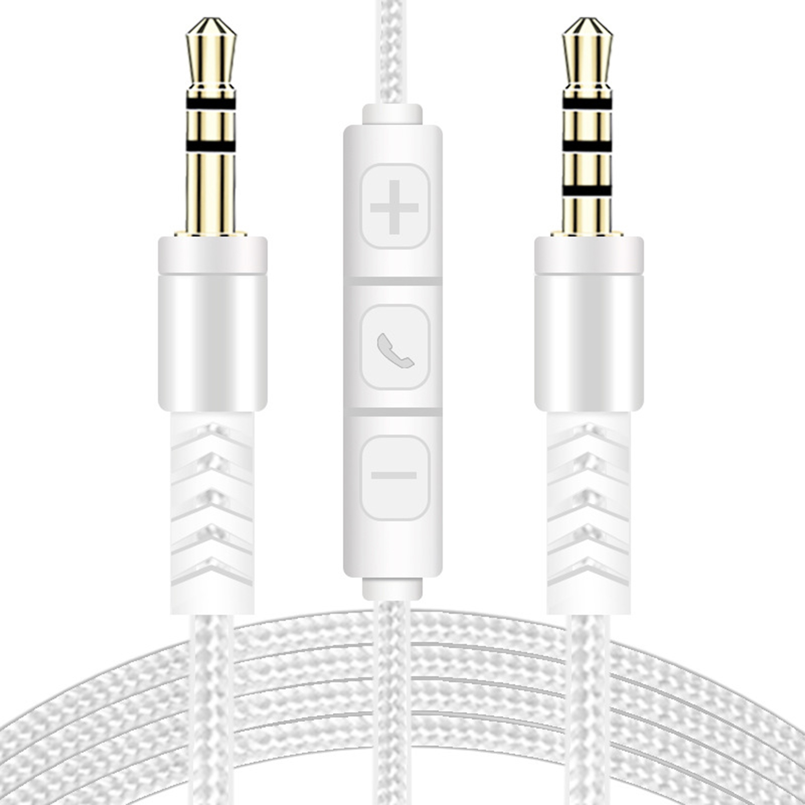 JNYSJ Audio Cable 1.2m Gold Plated Plug Volume Control 3.5mm Male to ...