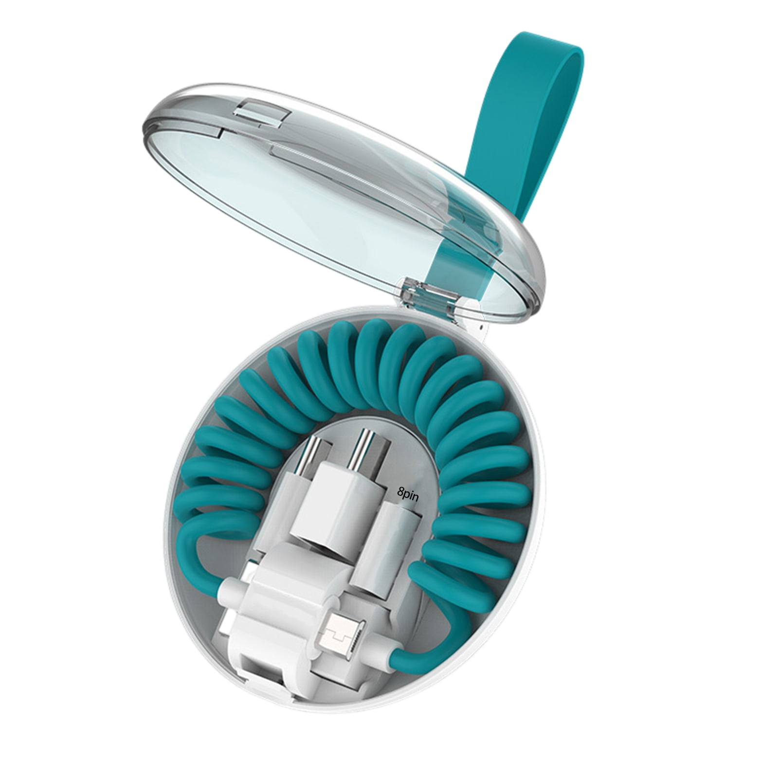 JNYSJ Charging Cable 3 Adapters with Storage Box Stretchy Safe Charging ...